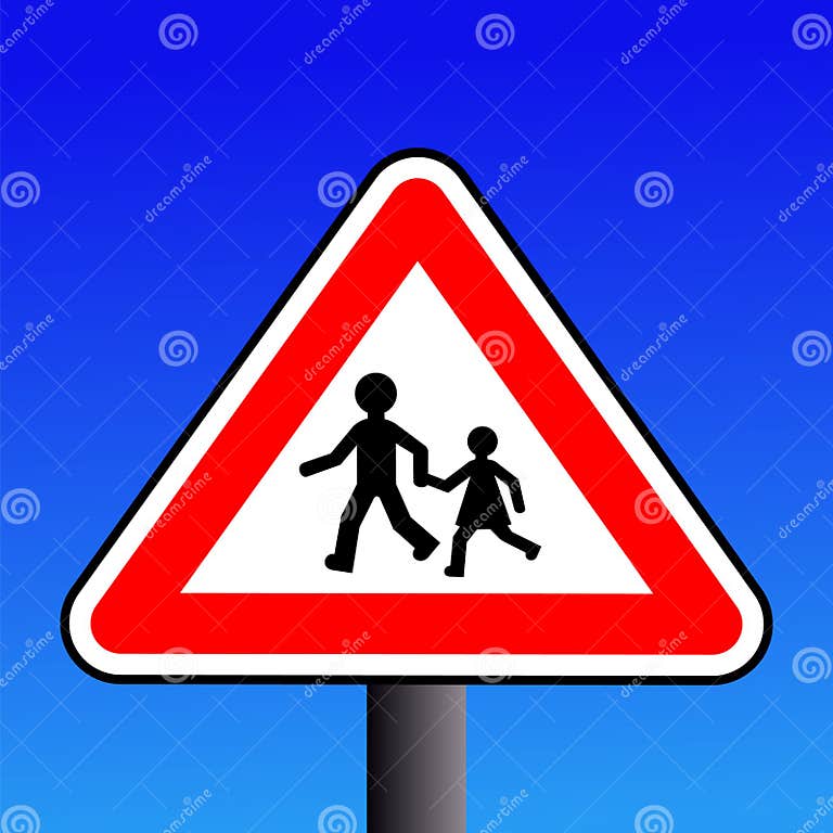 Warning children sign stock vector. Illustration of sign - 5910913