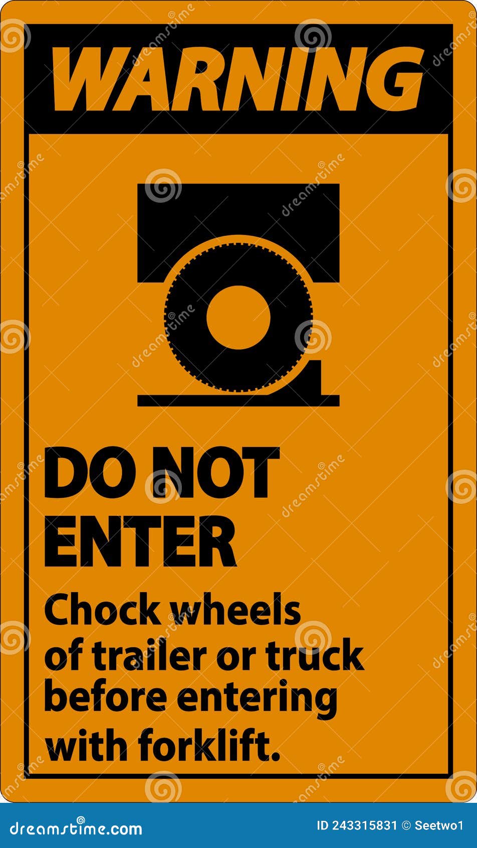 Warning Chock Wheels Symbol Sign, Vector Illustration, Isolate On White ...