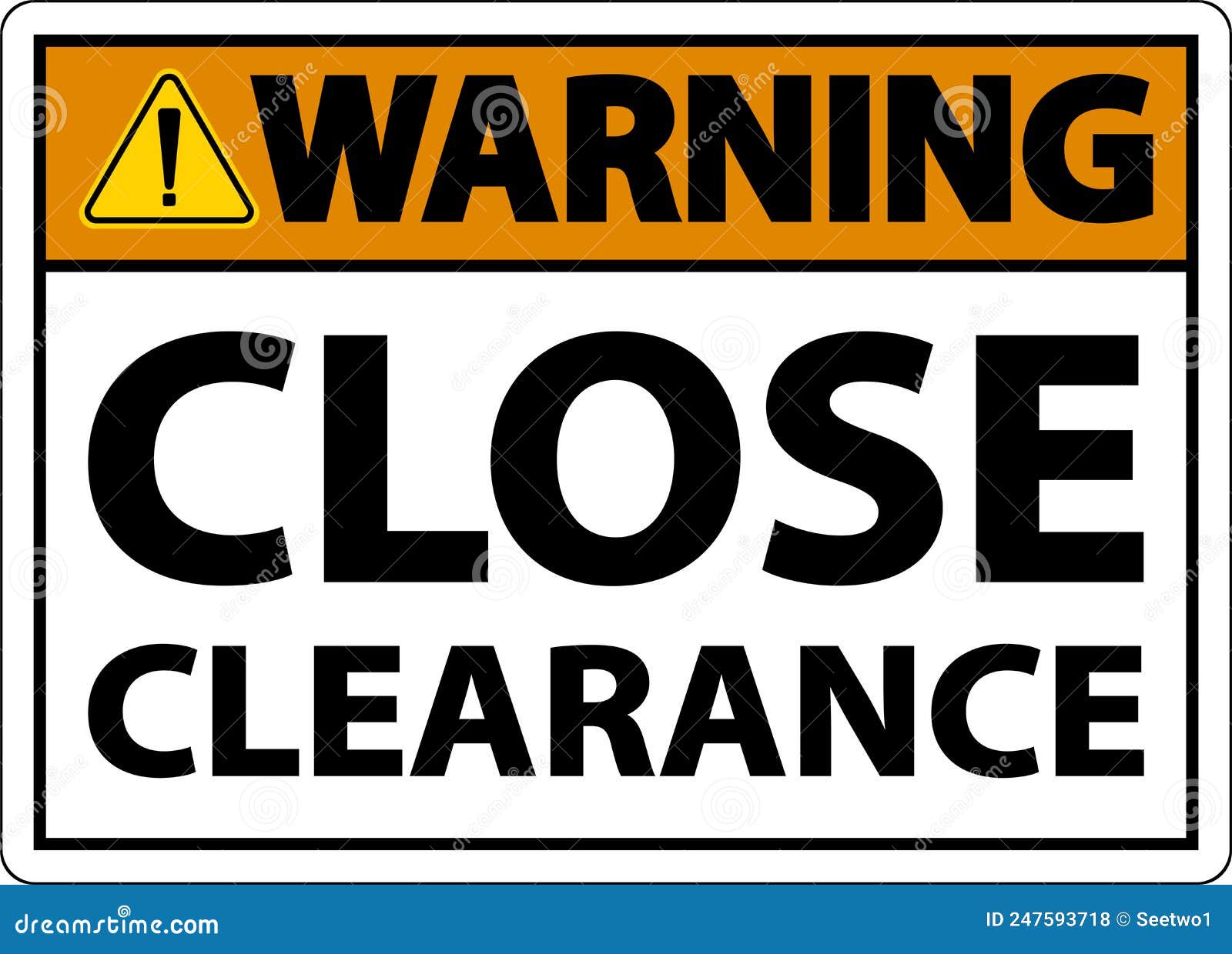 Warning Low Clearance Watch Out For Obstacles Overhead Symbol Sign ...