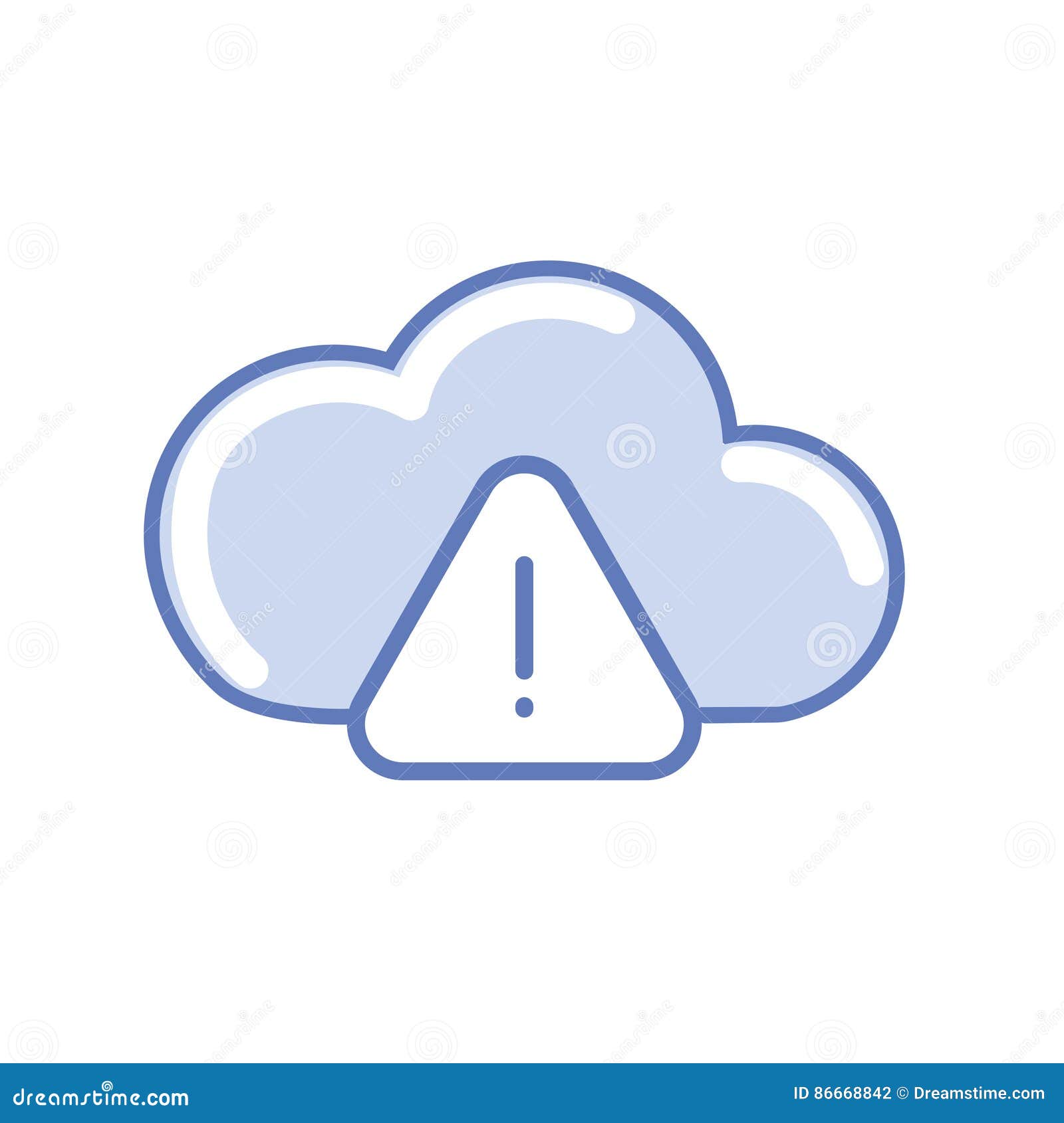 Warning cloud data stock illustration. Illustration of connectivity ...