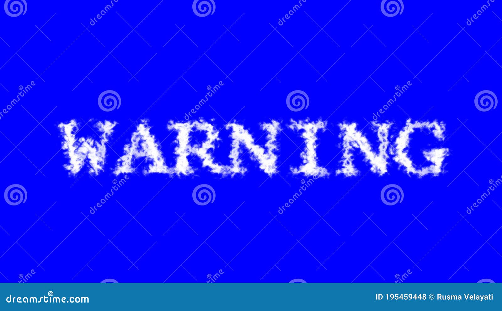 Warning Cloud Text Effect Blue Isolated Background Stock Footage ...