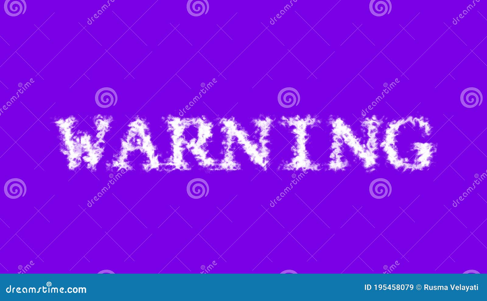 Warning Cloud Text Effect Violet Isolated Background Stock Illustration ...