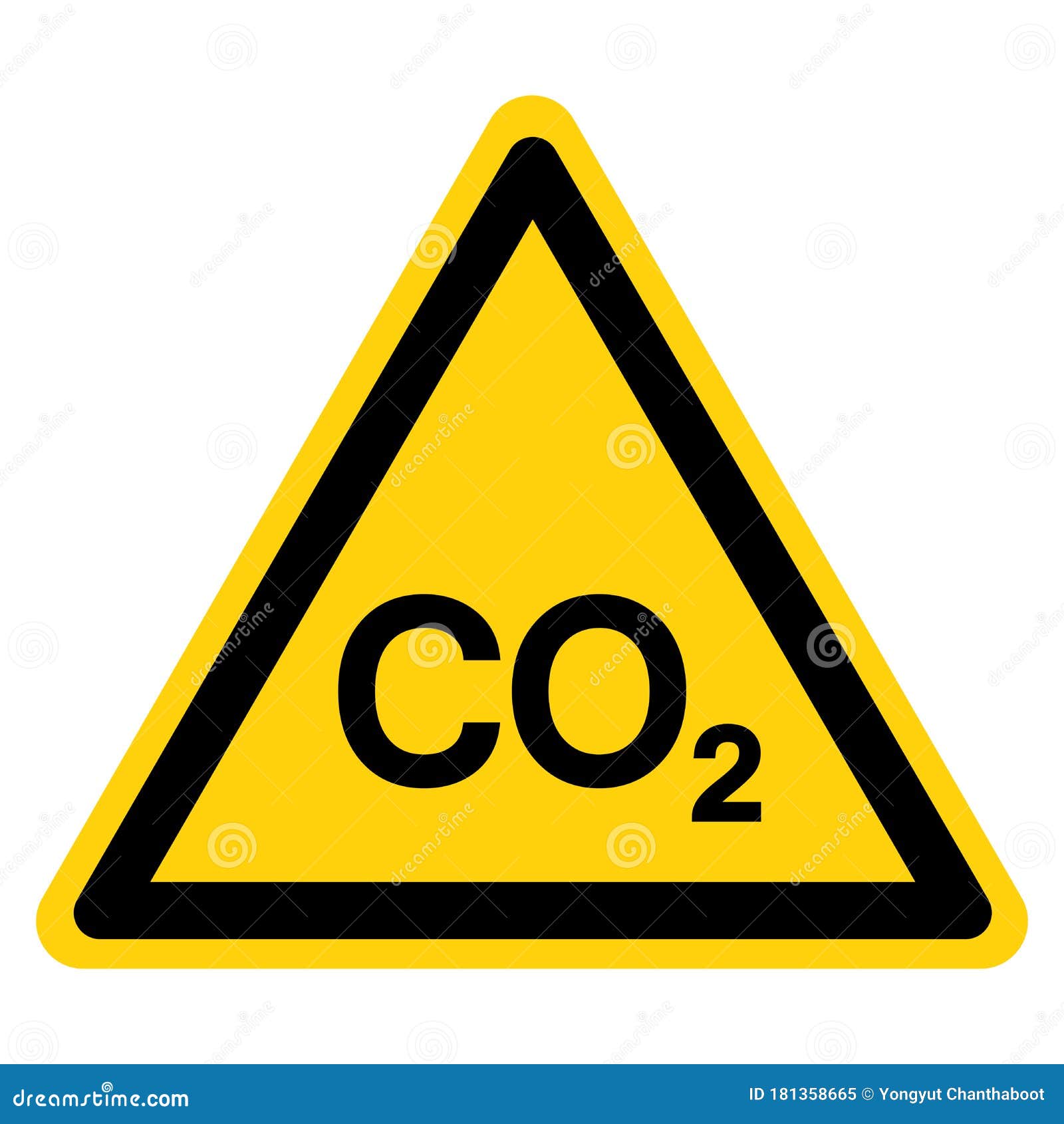 Warning CO2 Symbol Sign ,Vector Illustration, Isolate on White ...