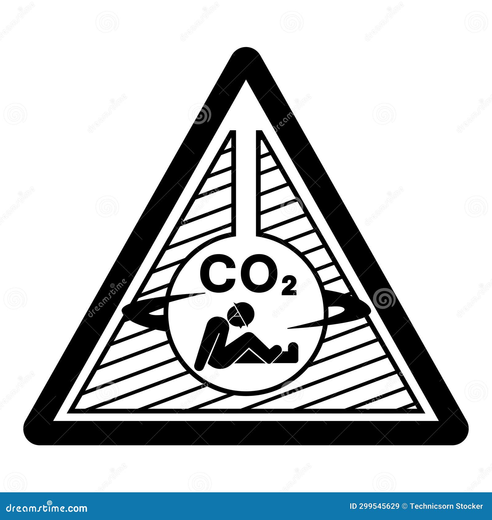 Warning CO2 Symbol Sign ,Vector Illustration, Isolate on White ...