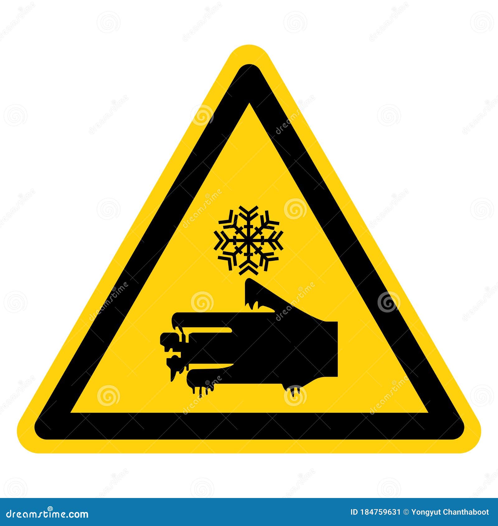 Warning Cold Burns Hazard Symbol Sign, Vector Illustration, Isolate on ... Warning Cold Burns Hazard Symbol Sign, Vector Illustration, Isolate on ...