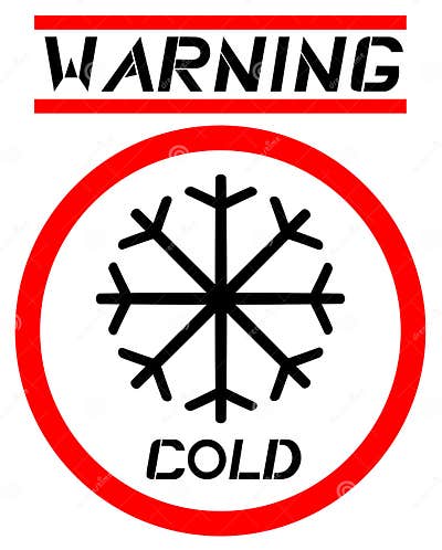 Warning cold sign stock vector. Illustration of risk - 24667982