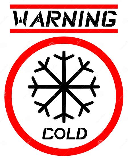 Warning cold sign stock vector. Illustration of risk - 24667982