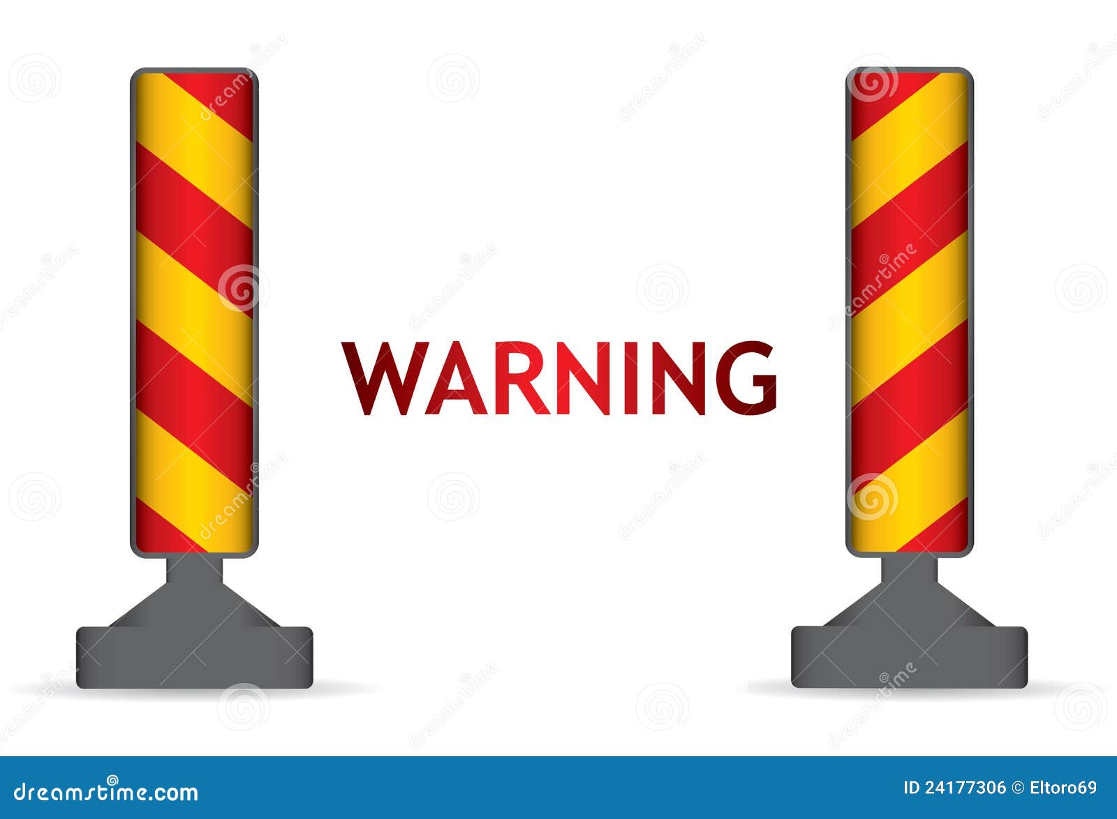 Warning column stock vector. Illustration of crash, communication ...