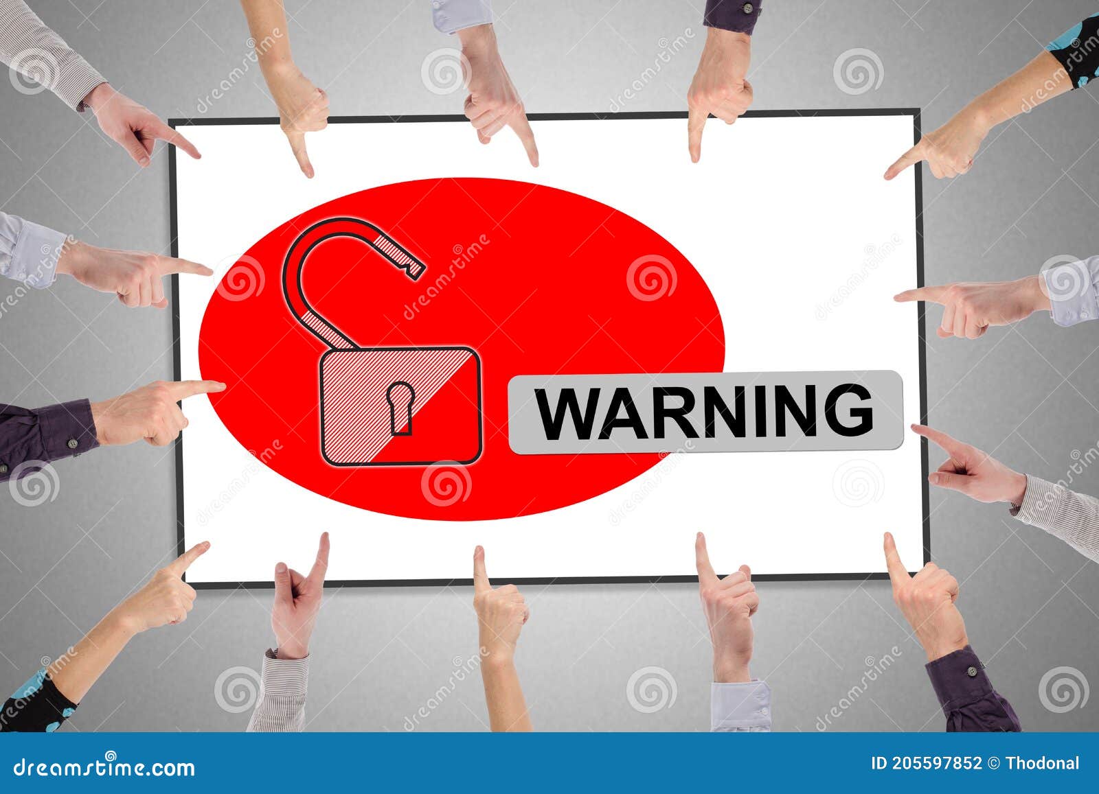 Warning Concept on a Whiteboard Stock Photo - Image of alert, safety ...