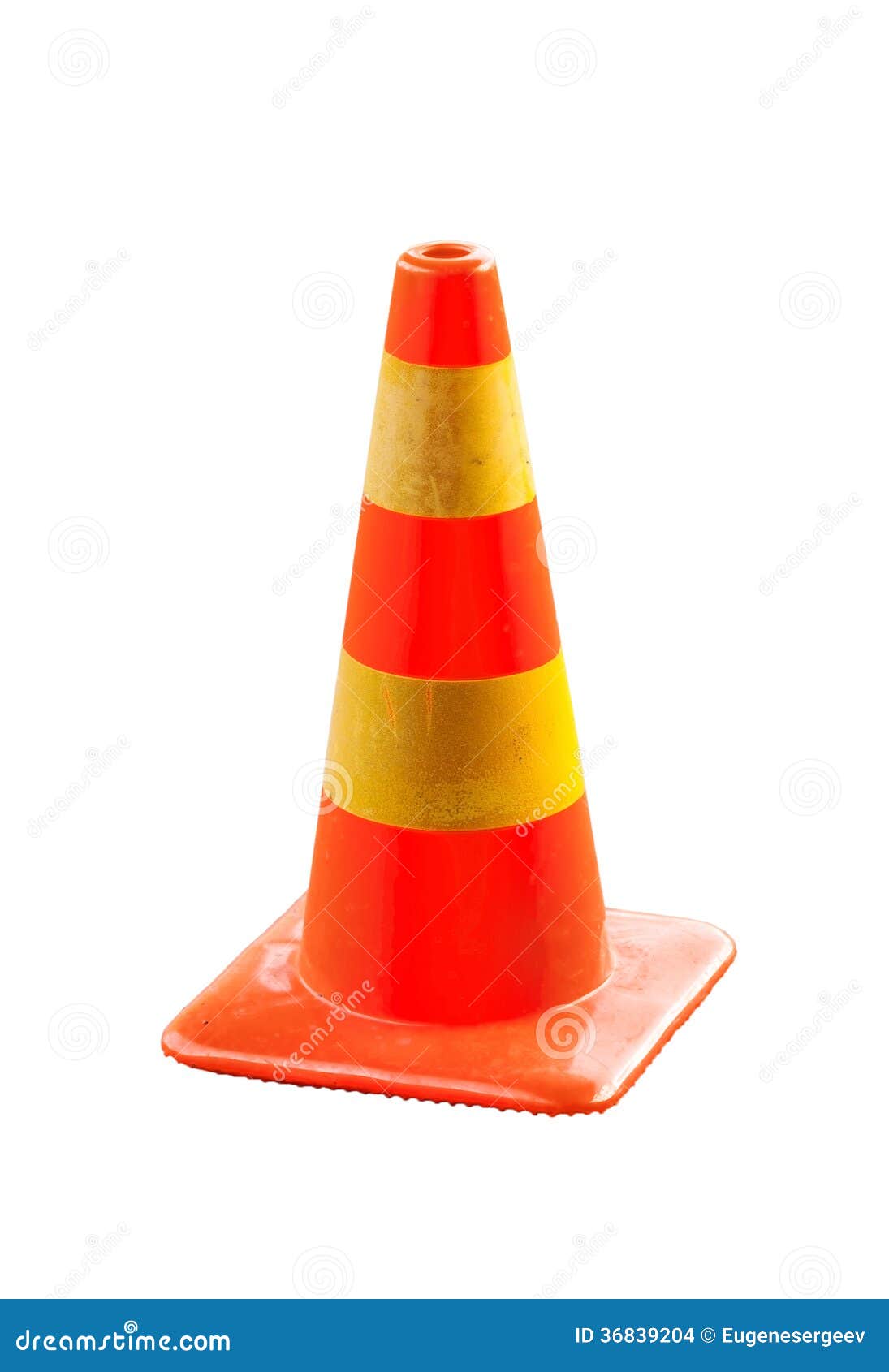 Warning Cone Isolated on White Stock Photo - Image of cone, sign: 36839204