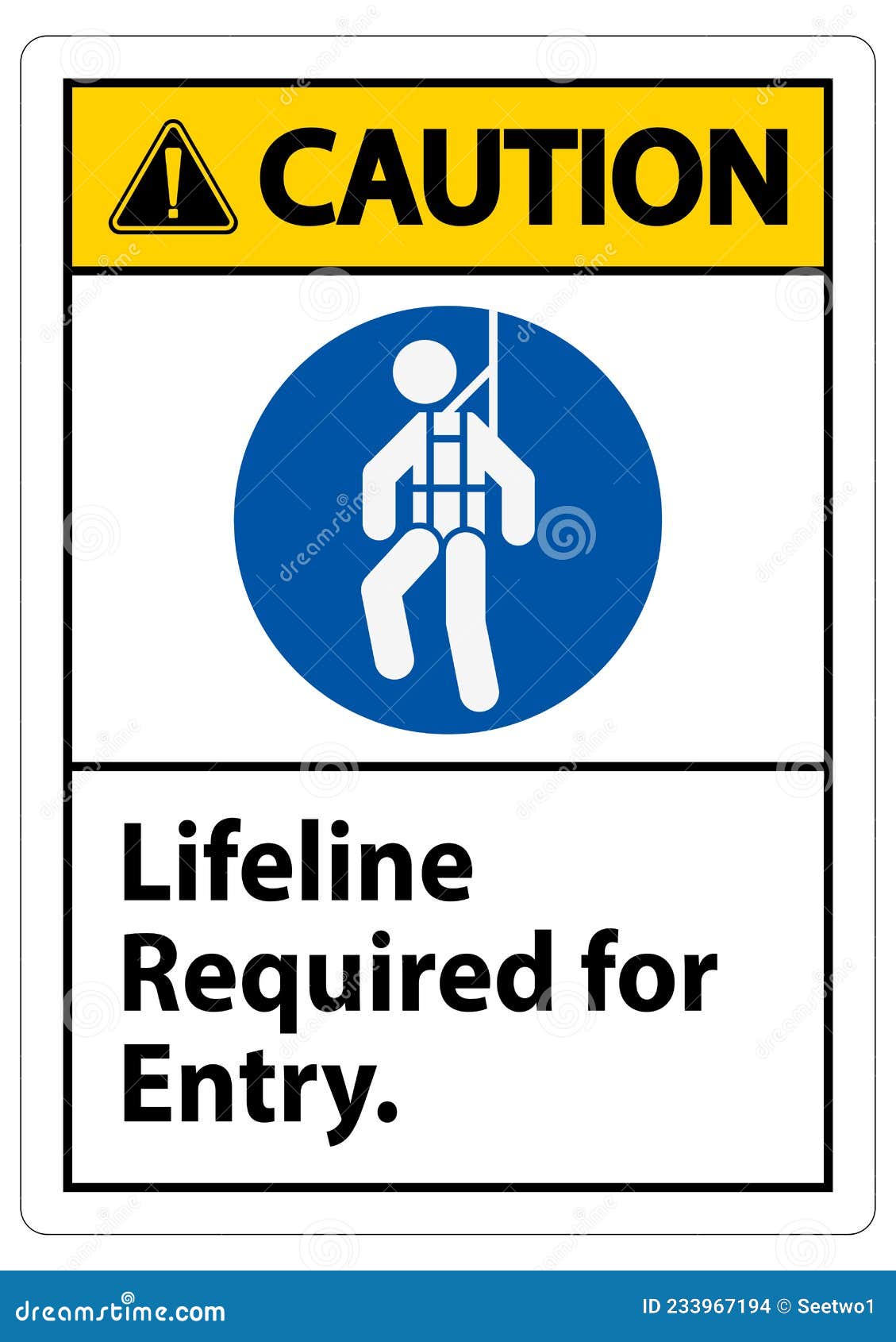 Warning Confined Space Symbol Sign ,Vector Illustration, Isolate On ...