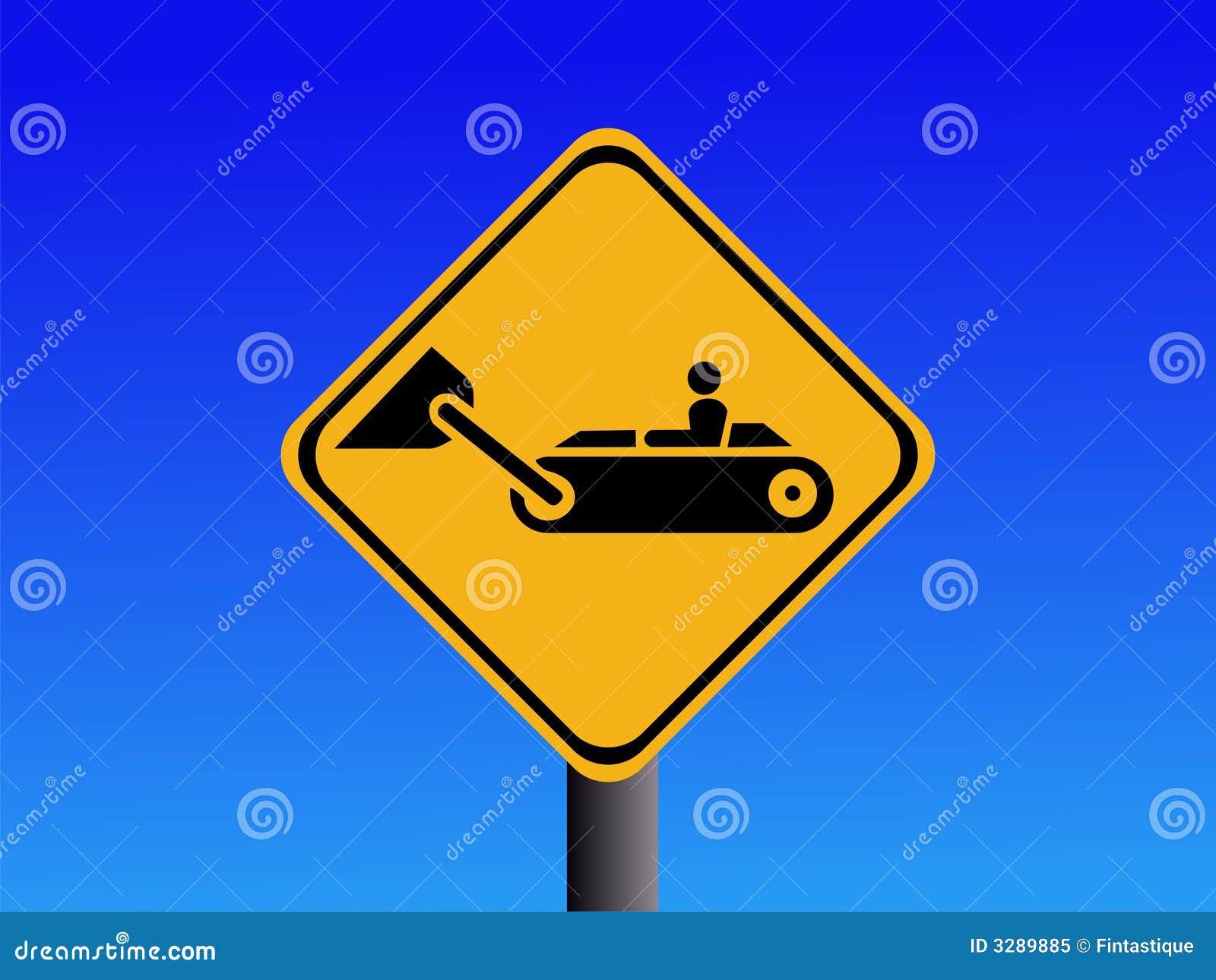 Warning Construction Sign Vector Illustration | CartoonDealer.com #5684982