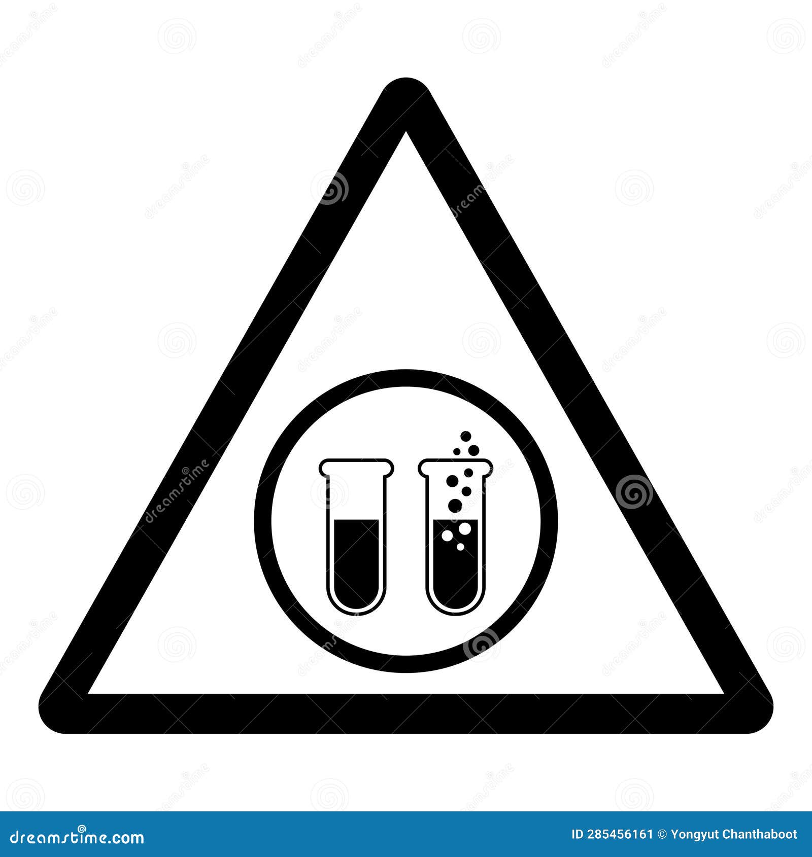 Warning COVID-19 Testing Here Symbol Sign, Vector Illustration, Isolate ...