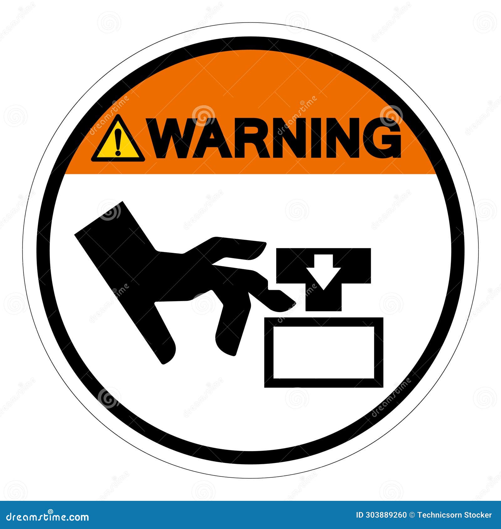 Warning Crush and Cutting of Finger Hazard Symbol Sign, Vector ...