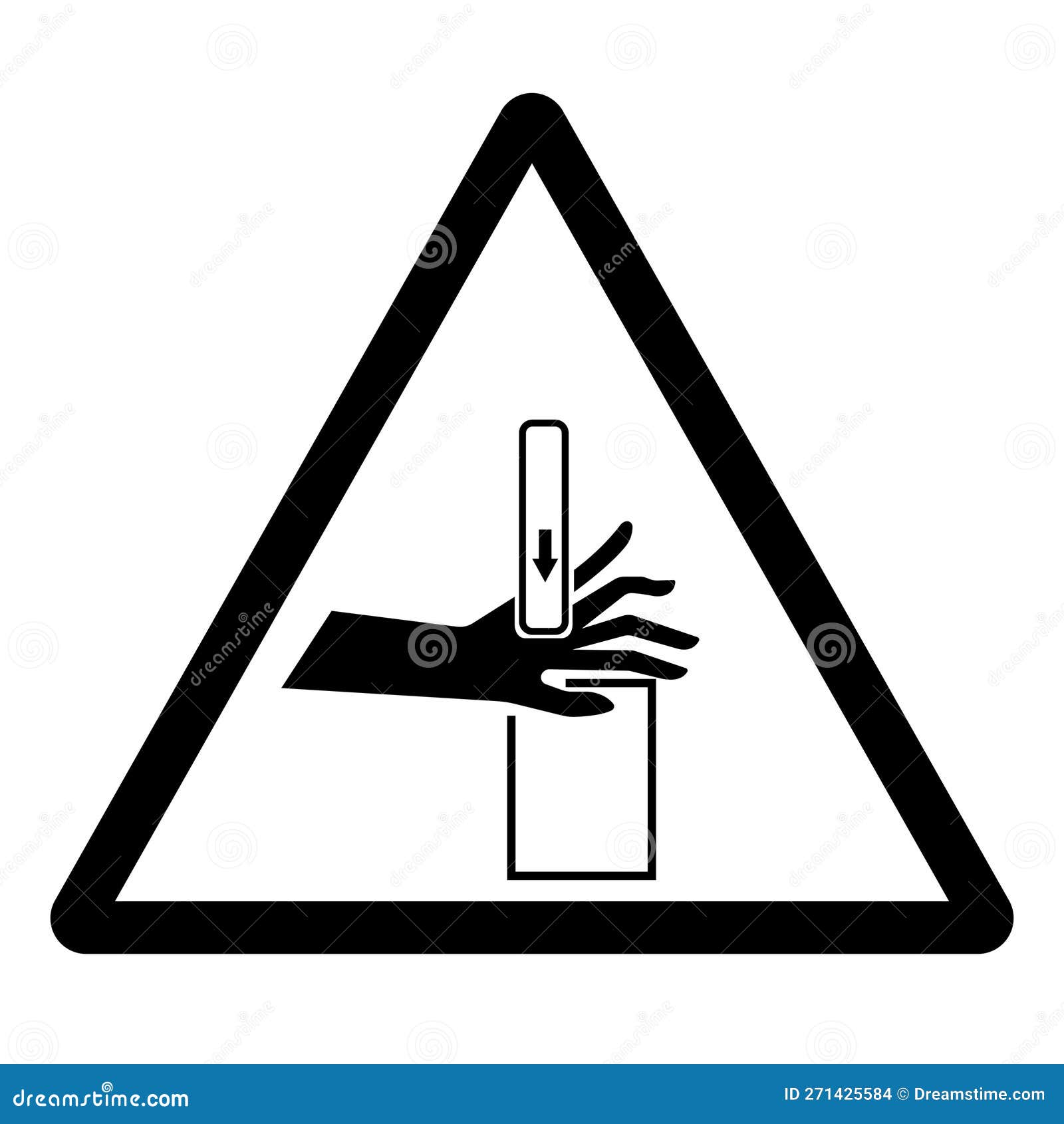 Warning Crush Hazard Symbol Sign ,Vector Illustration, Isolate On White ...