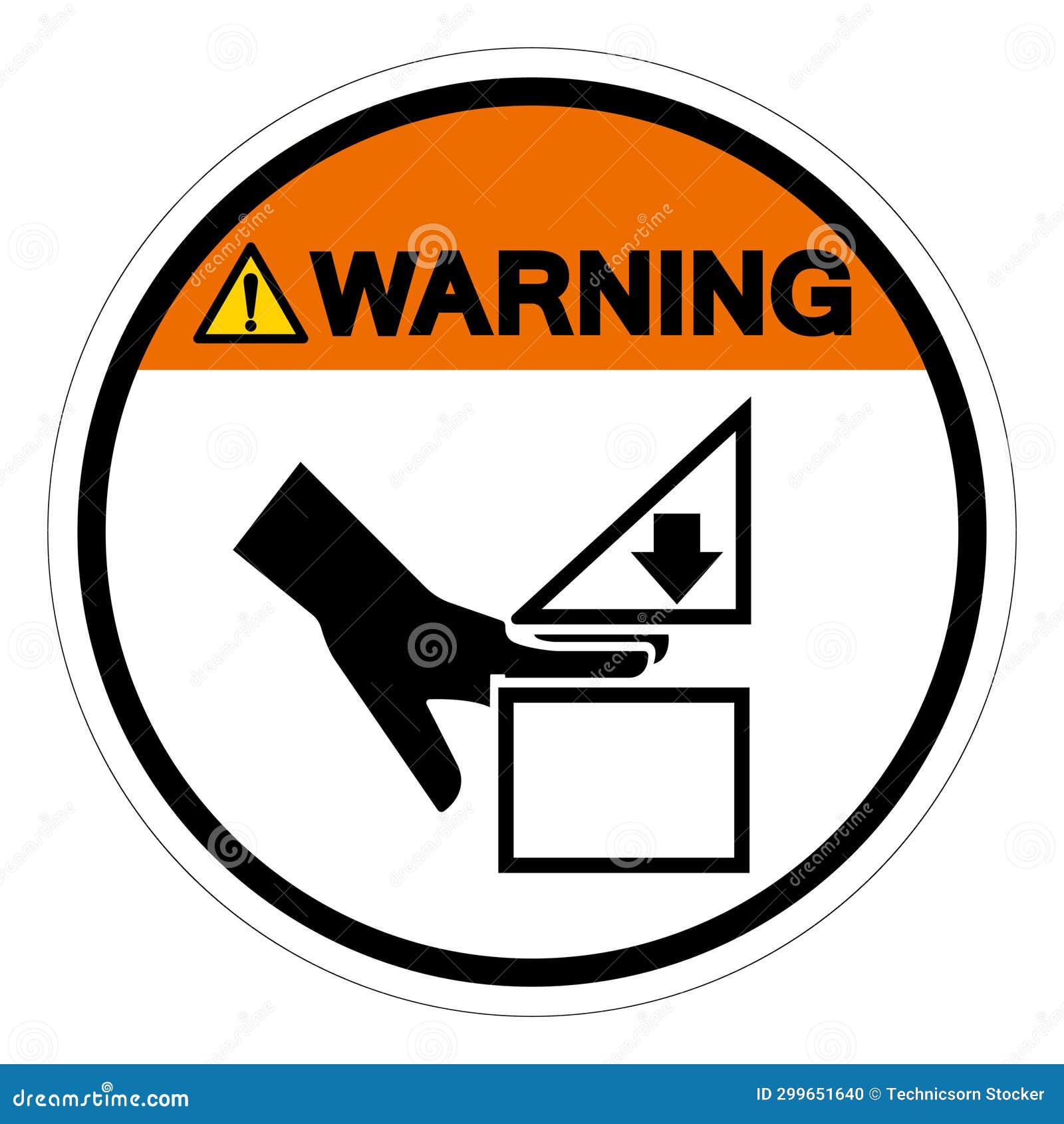 Warning Crush of Finger Hazard Symbol Sign, Vector Illustration ...