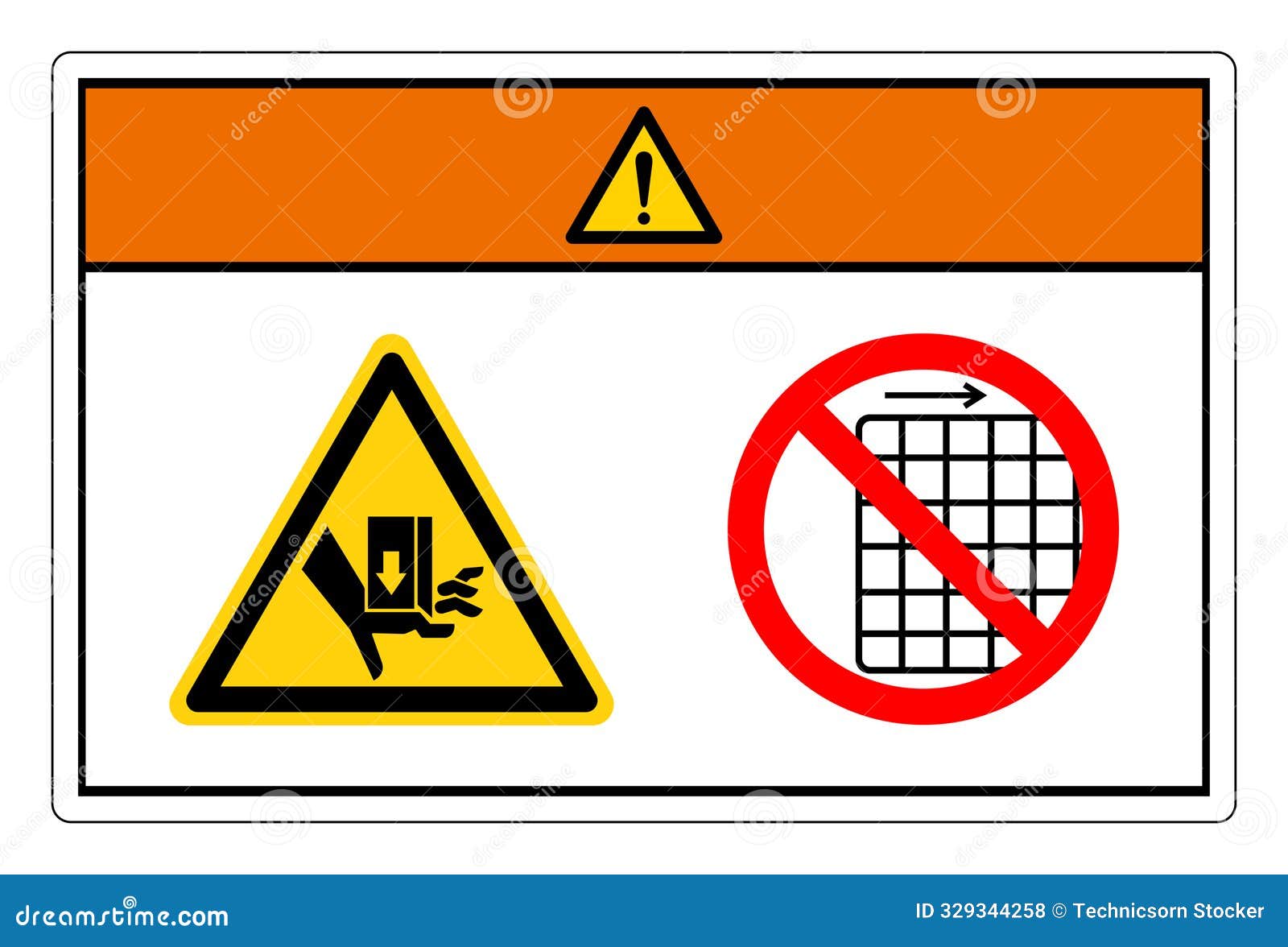 Warning Crush From Equipment Will Injury Or Kill Do Not Touch Symbol ...