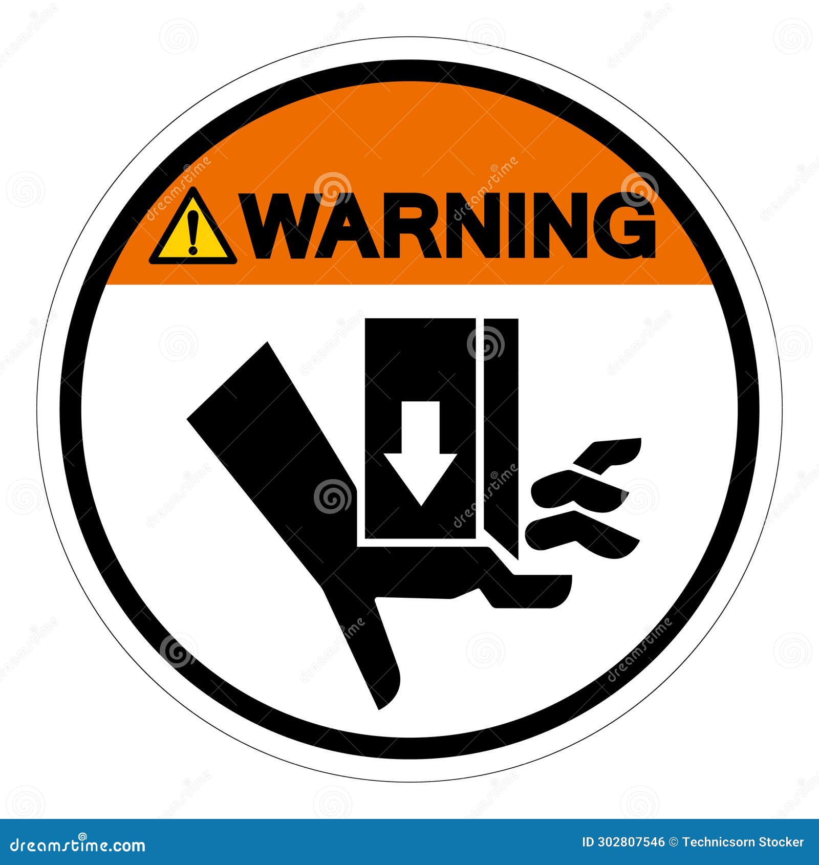 Warning Crush Hazard Symbol Sign, Vector Illustration, Isolate On White ...