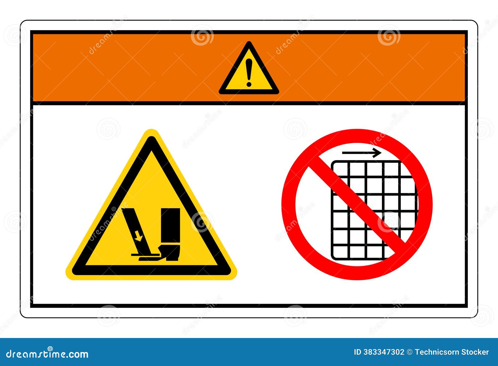 Warning Crush And Cutting Of Finger Hazard Symbol Sign ,Vector ...