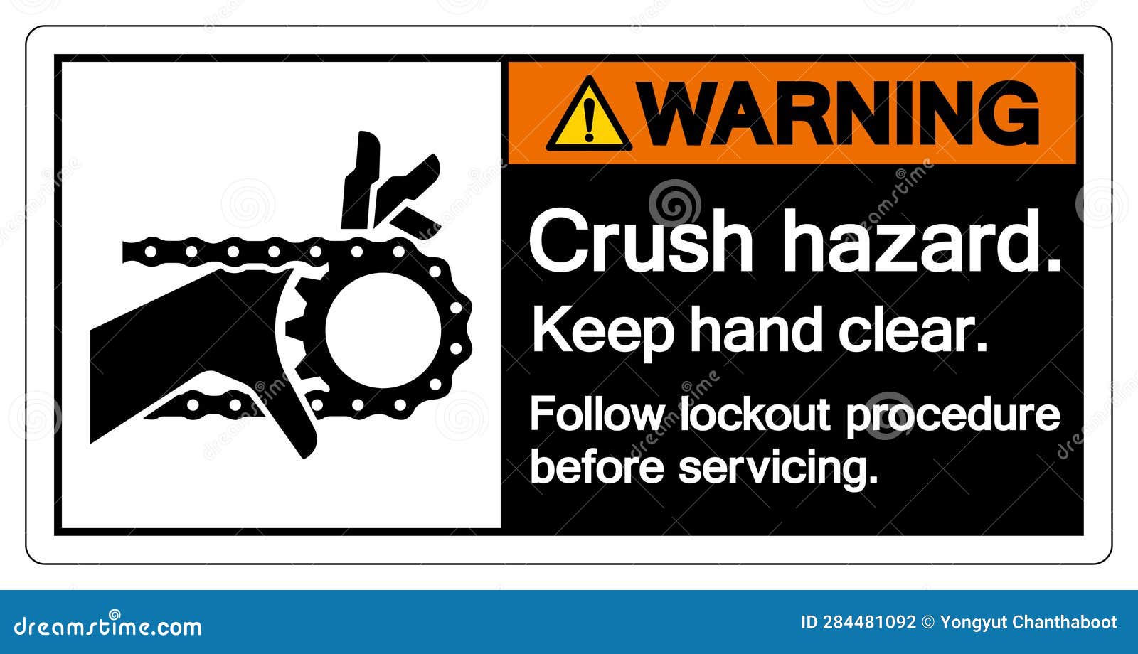 Warning Crush Hazard Symbol Sign, Vector Illustration, Isolate On White ...