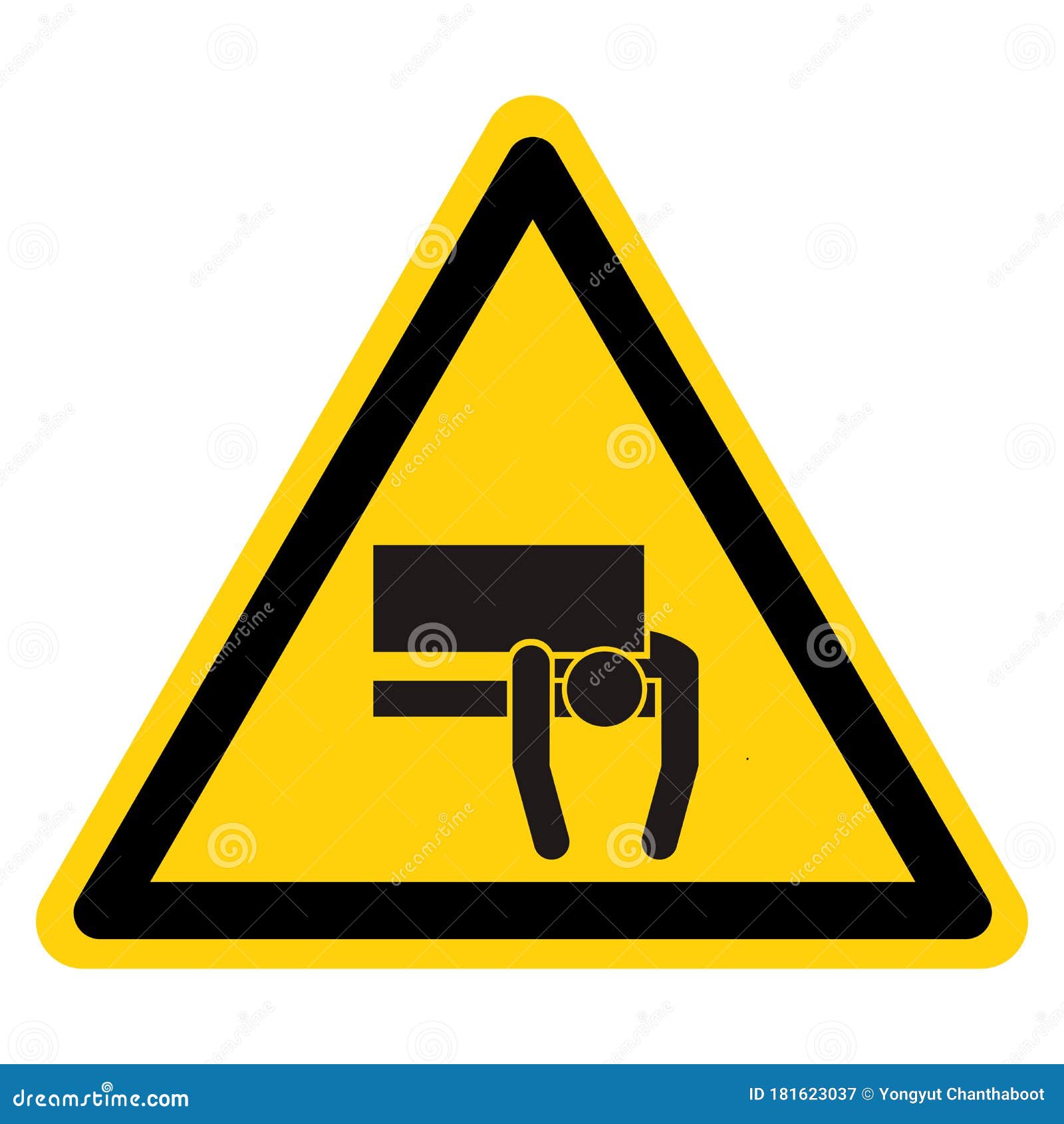Warning Crush Hazard Symbol Sign ,Vector Illustration, Isolate on White ...