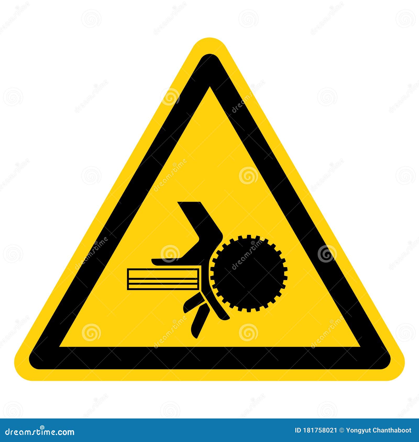 Warning Crush Hazard Symbol Sign ,Vector Illustration, Isolate on White ...