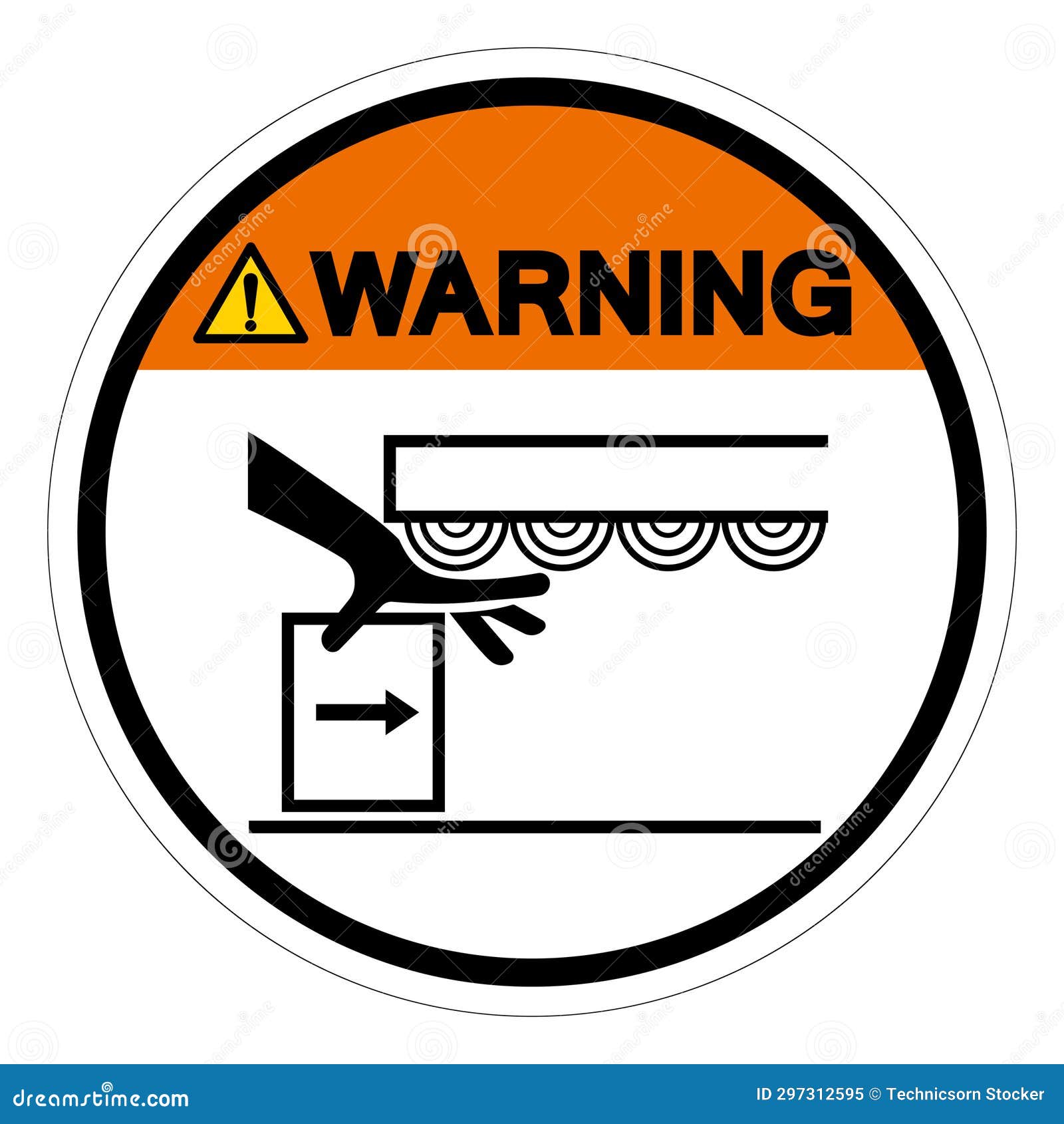 Warning Crush Hand Top Bottom Symbol Sign, Vector Illustration, Isolate ...