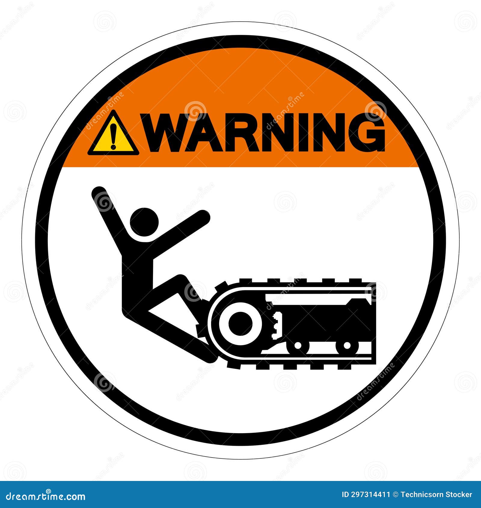 Warning Crush Hazard Symbol Sign, Vector Illustration, Isolate on White ...