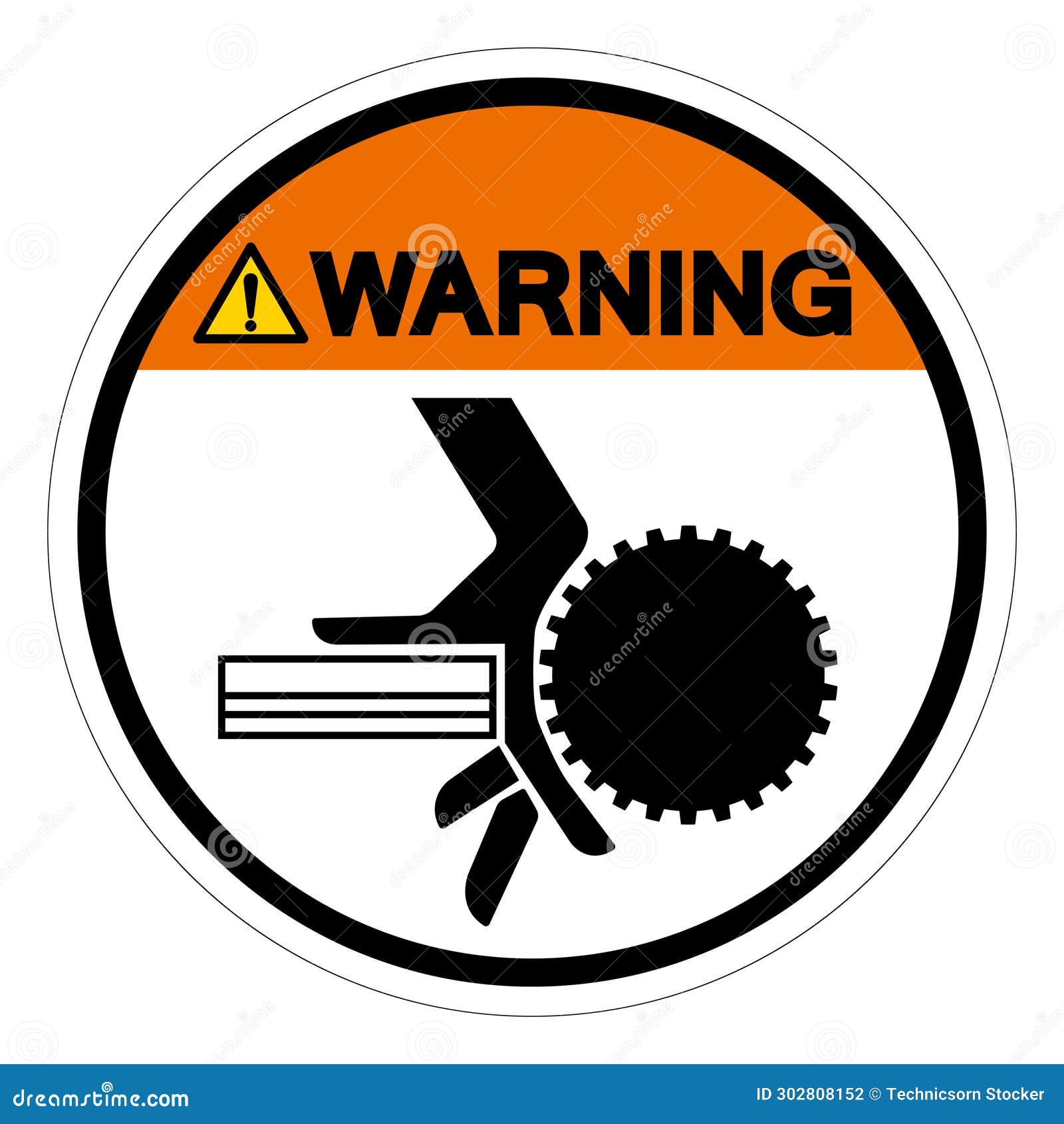 Warning Crush Hazard Symbol Sign, Vector Illustration, Isolate on White ...