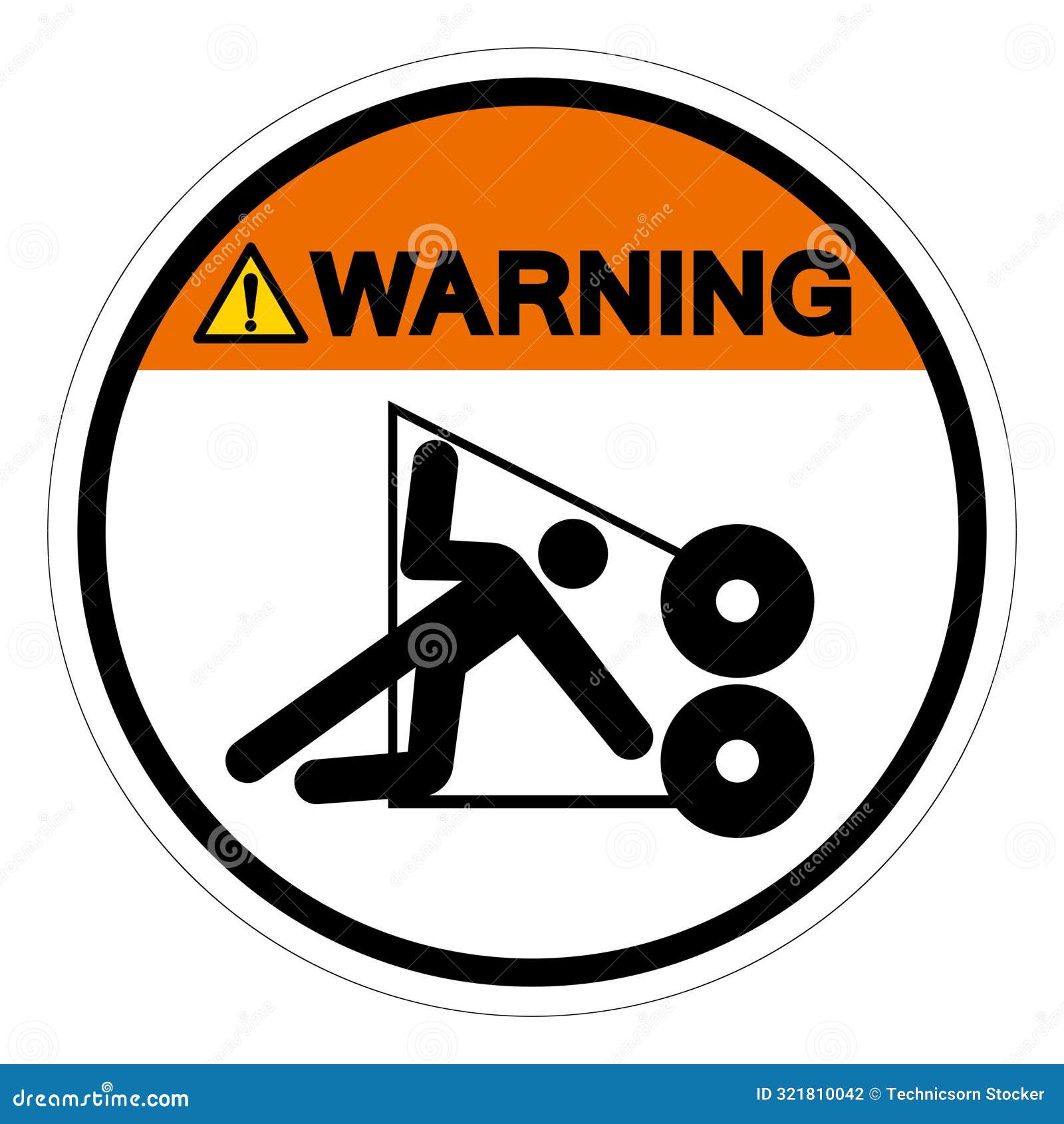 Warning Crush Hazard Symbol Sign, Vector Illustration, Isolate on White ...