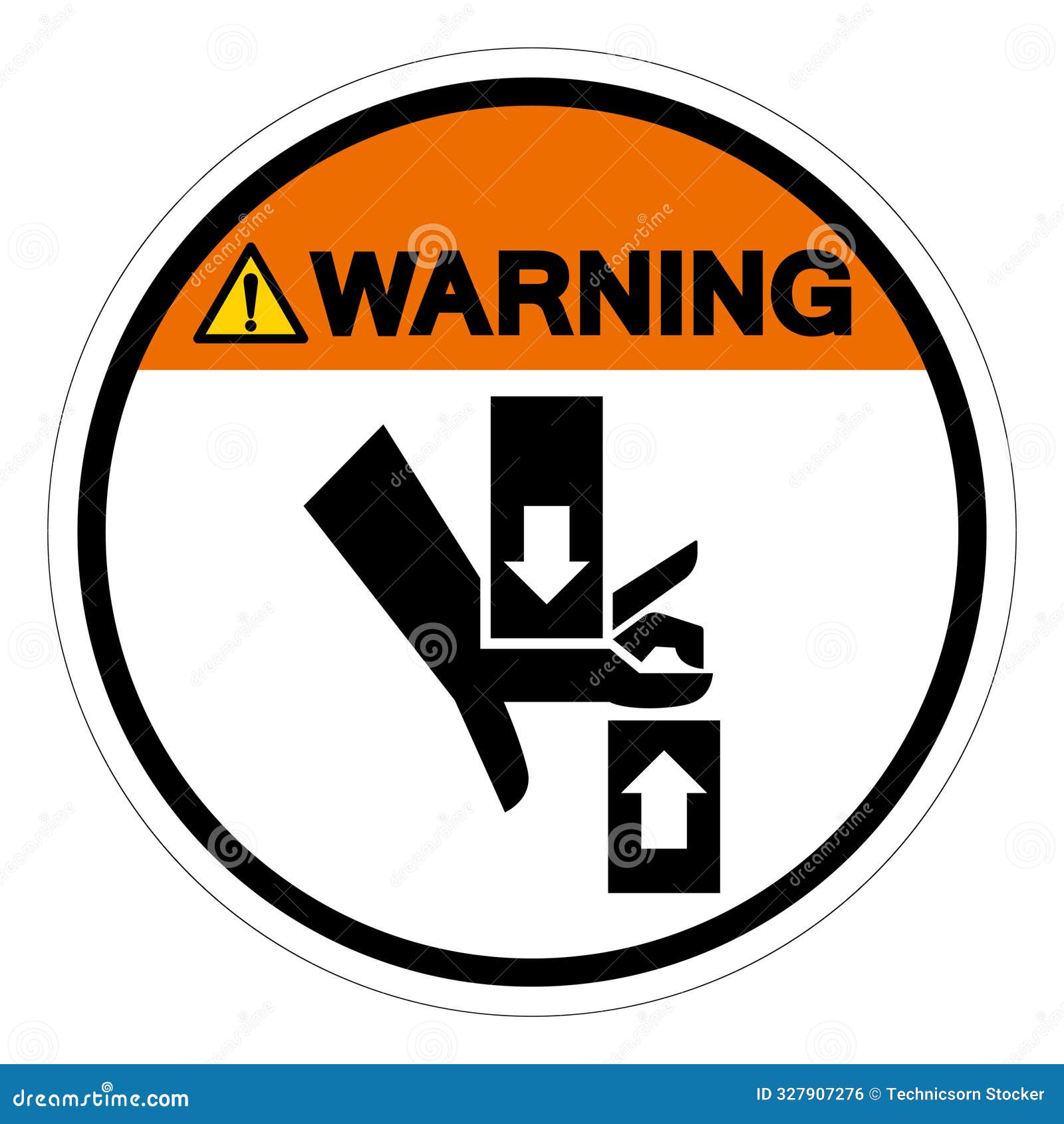 Warning Crush Hazard Symbol Sign, Vector Illustration, Isolate on White ...
