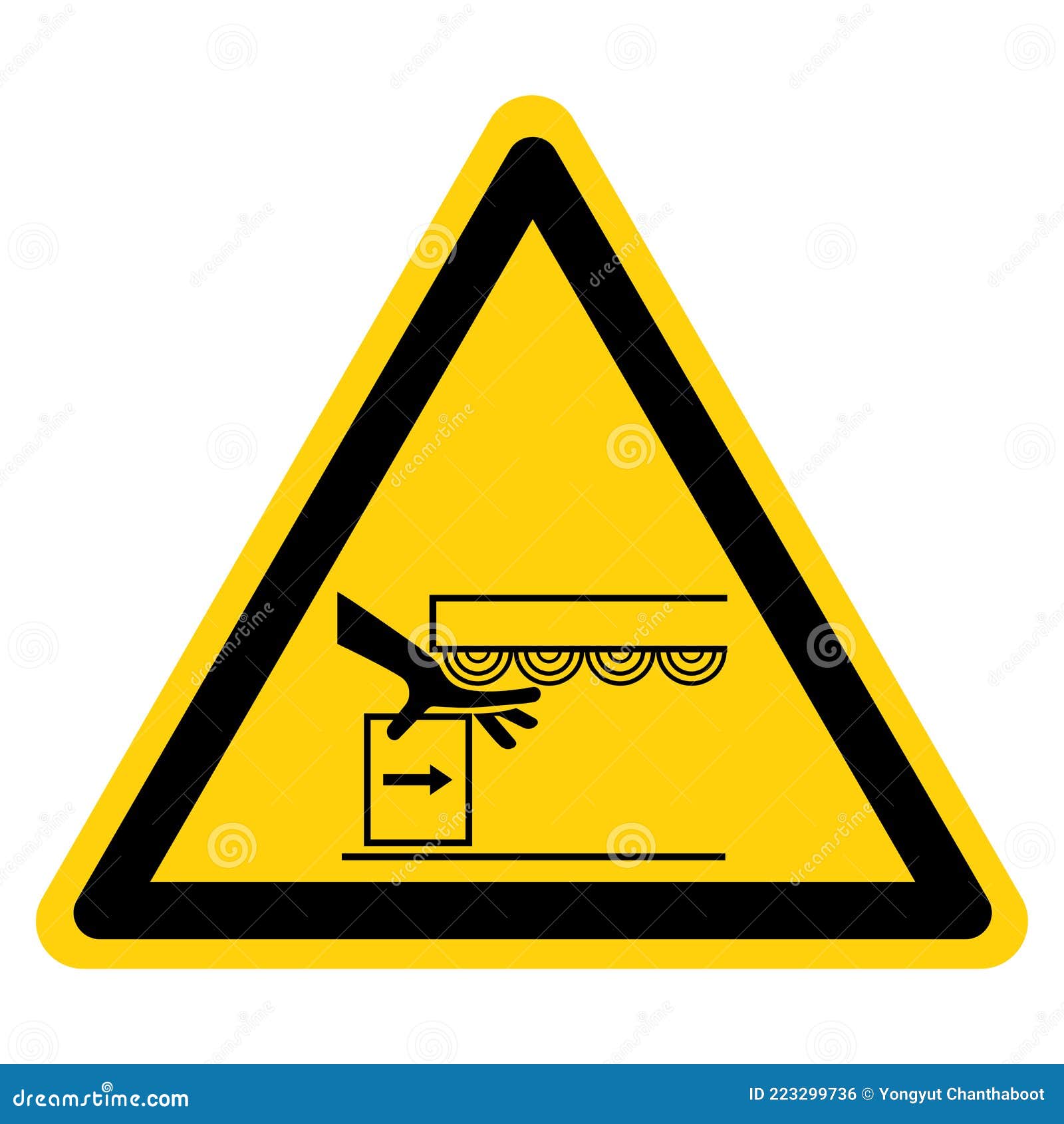 Crush Hazard Closing Mold Symbol Sign, Vector Illustration, Isolate On ...