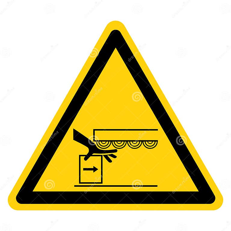 Warning Crush Hazard Symbol, Vector Illustration, Isolate on White ...