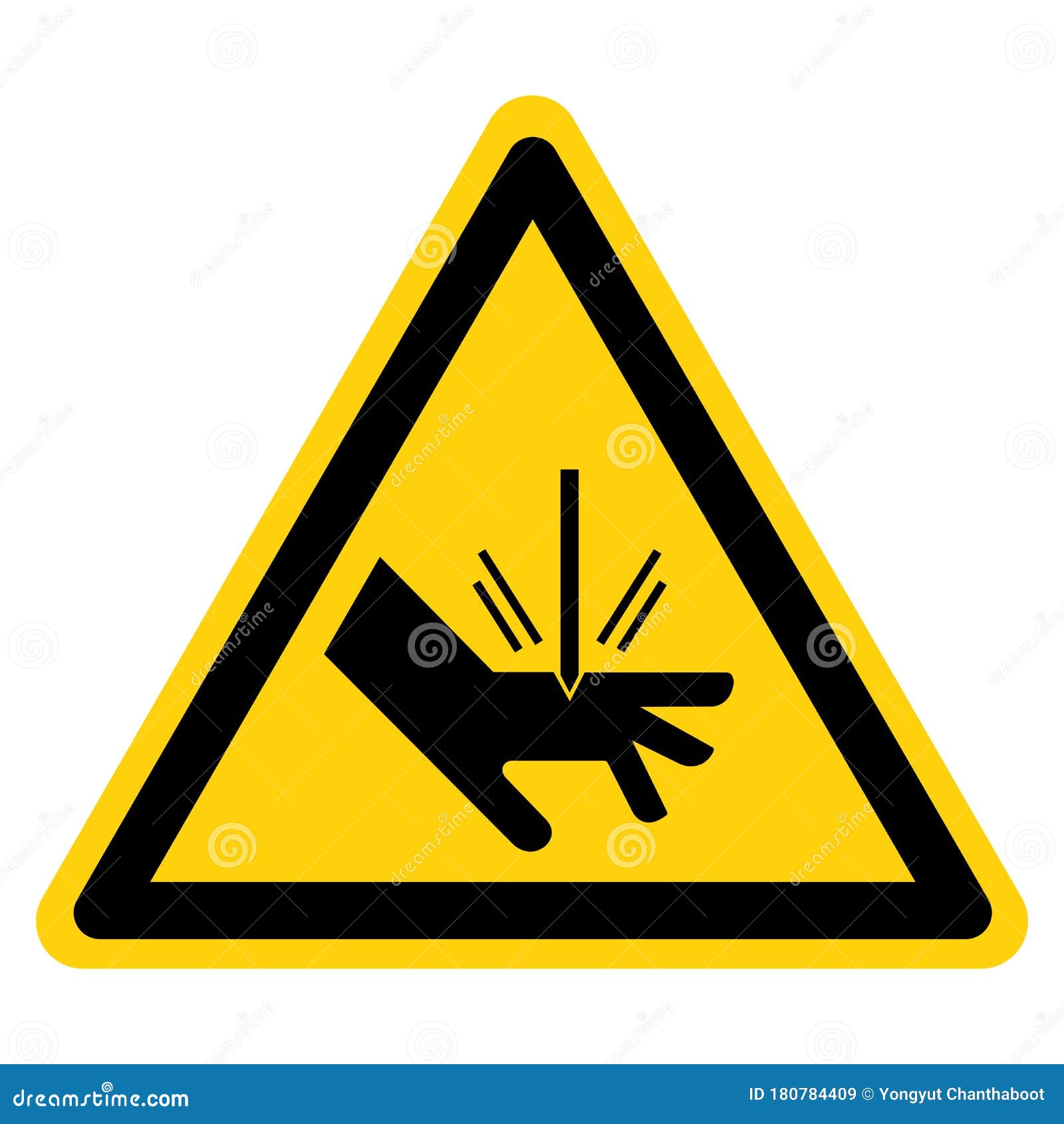 Warning Cut Hazard Hazard Symbol Sign ,Vector Illustration, Isolate on ...