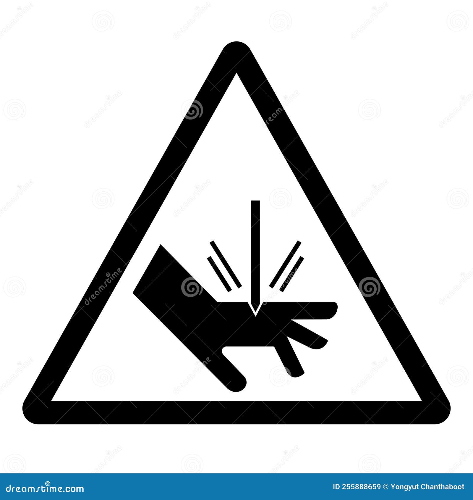 Warning Cut Hazard Hazard Symbol Sign ,Vector Illustration, Isolate on ...