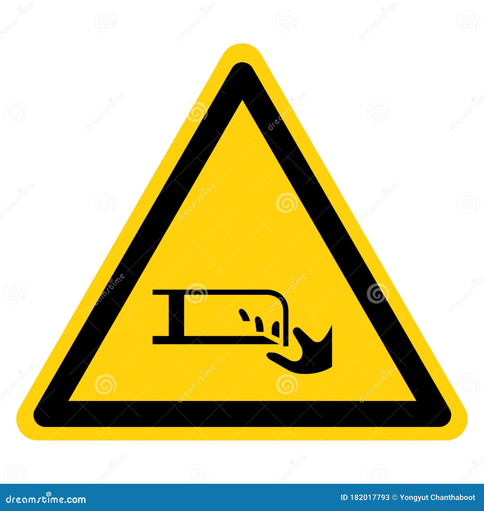 Warning Cutting Hand Hazard Symbol Sign ,Vector Illustration, Isolate ...