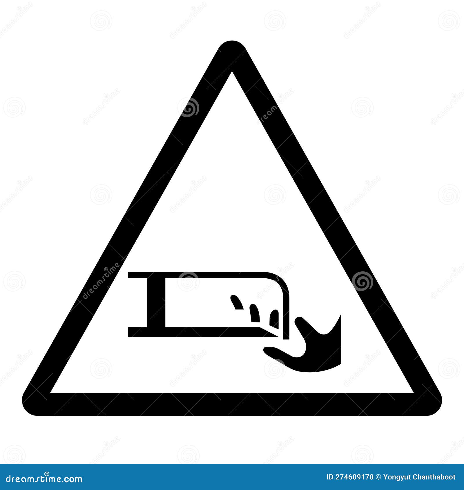 Warning Cutting of Finger Hazard Symbol Sign ,Vector Illustration ...