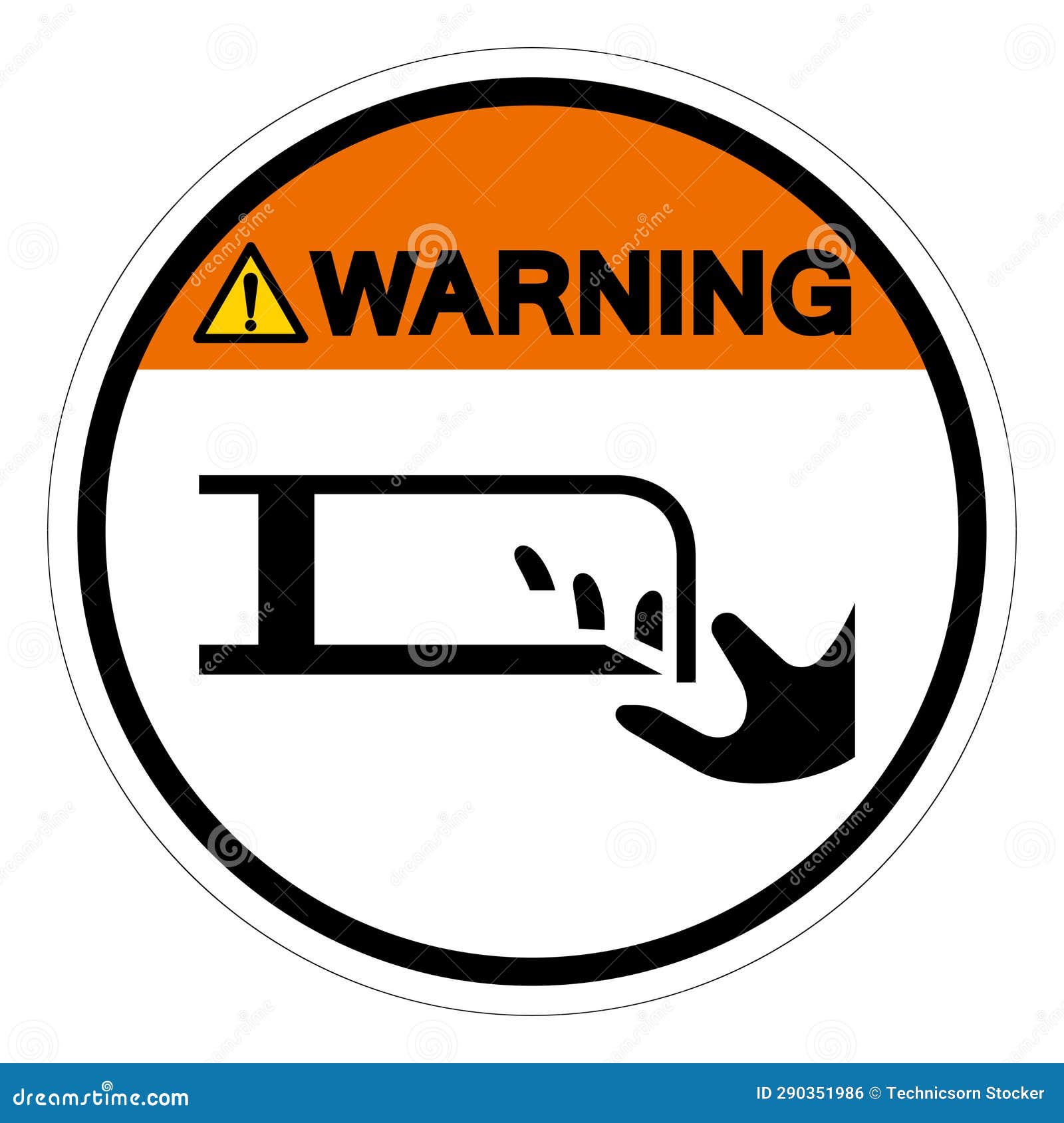Warning Cutting of Finger Hazard Symbol Sign, Vector Illustration ...