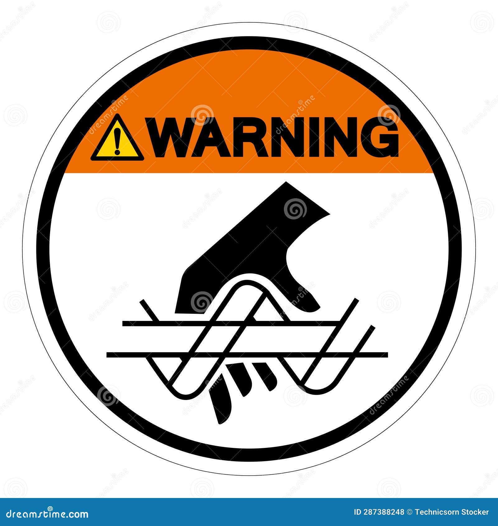 Warning Cutting of Finger Symbol Sign, Vector Illustration, Isolate on ...