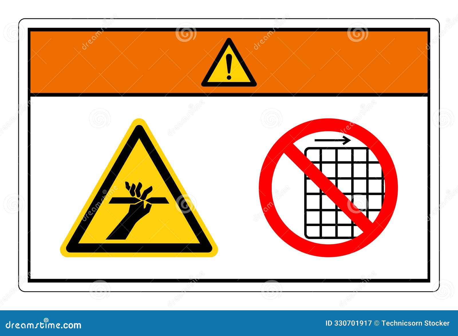 Warning Cutting of Fingers Do Not Remove Guard Symbol Sign, Vector ...