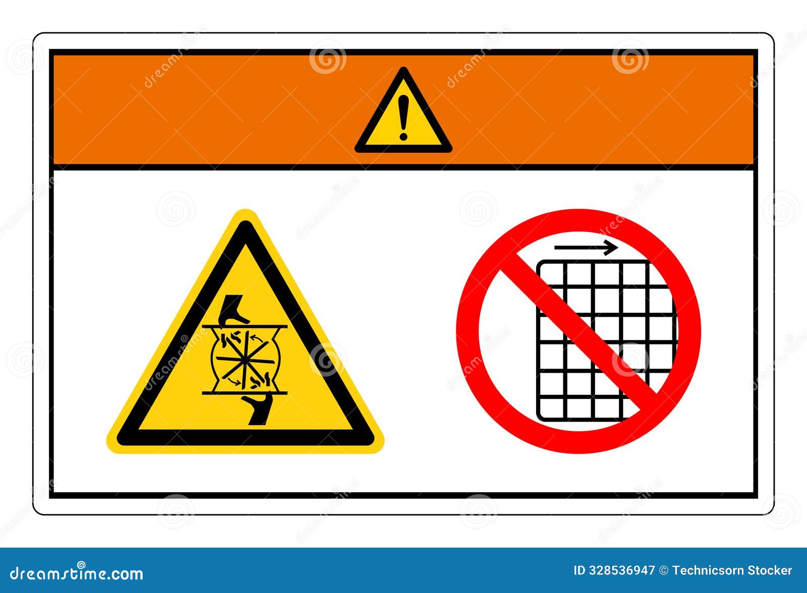 Warning Cutting of Fingers Rotating Blade Do Not Remove Guard Symbol ...