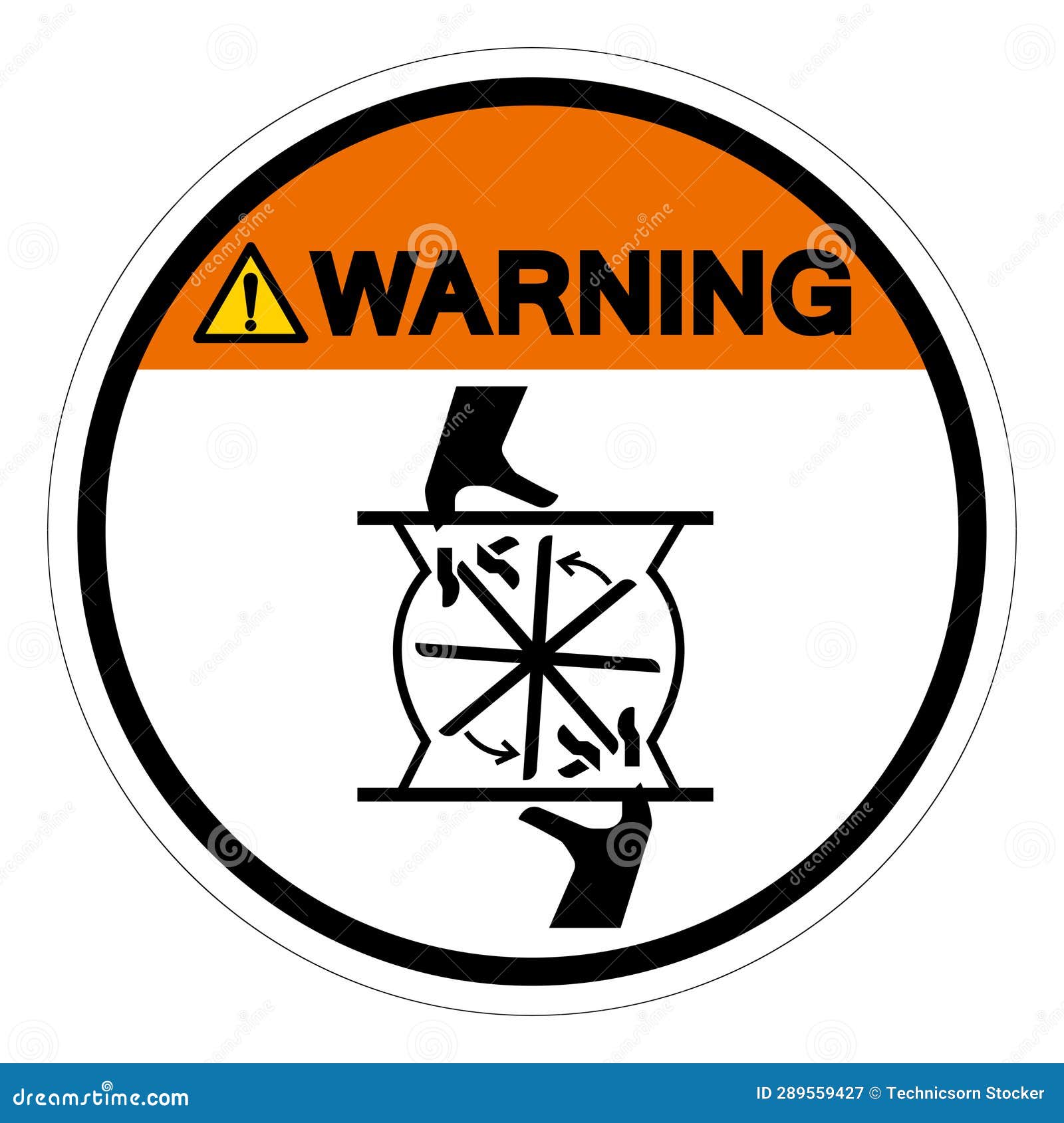 Warning Cutting of Fingers Rotating Blade Symbol Sign, Vector ...