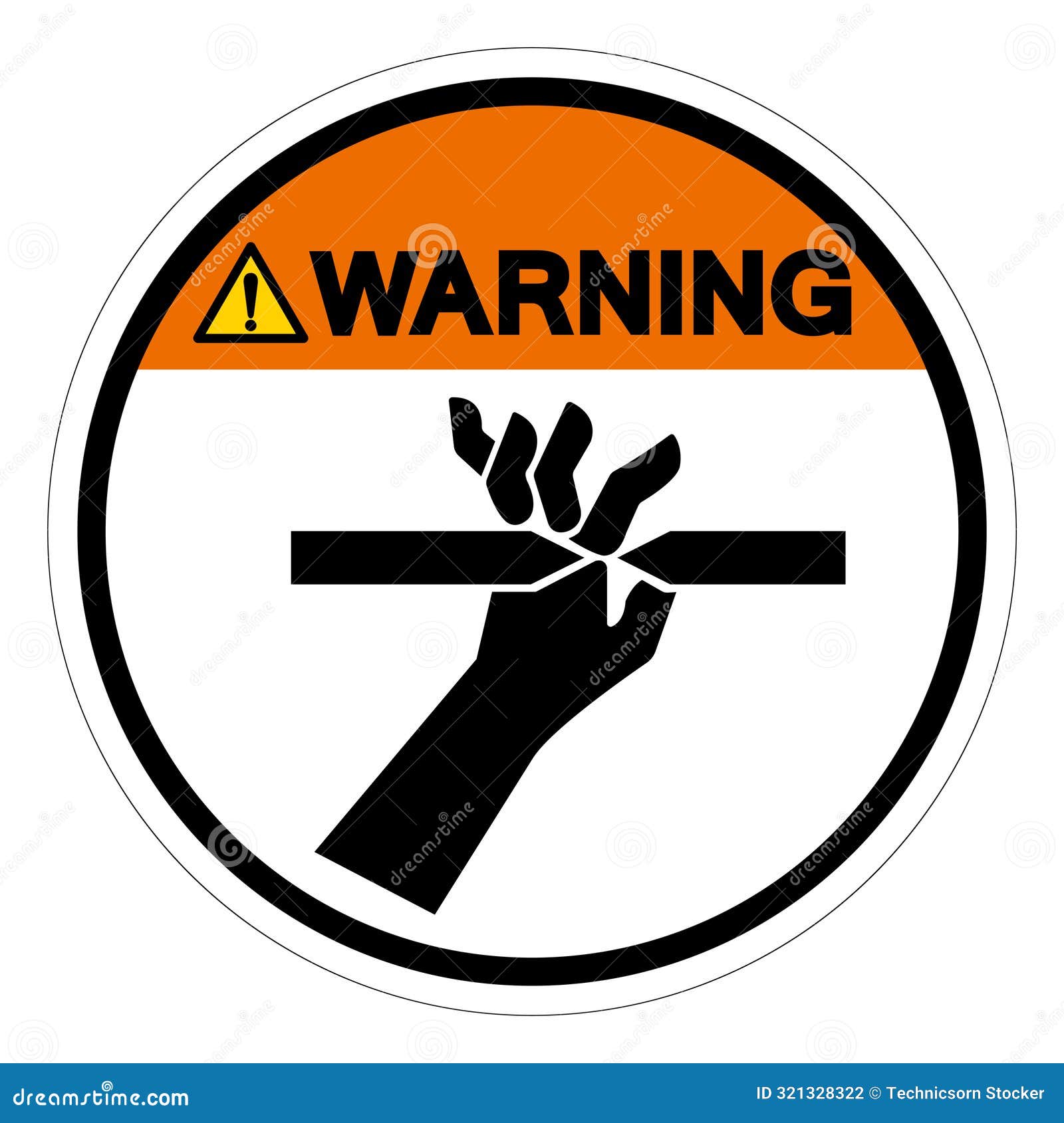 Warning Cutting of Fingers Symbol Sign, Vector Illustration, Isolate on ...