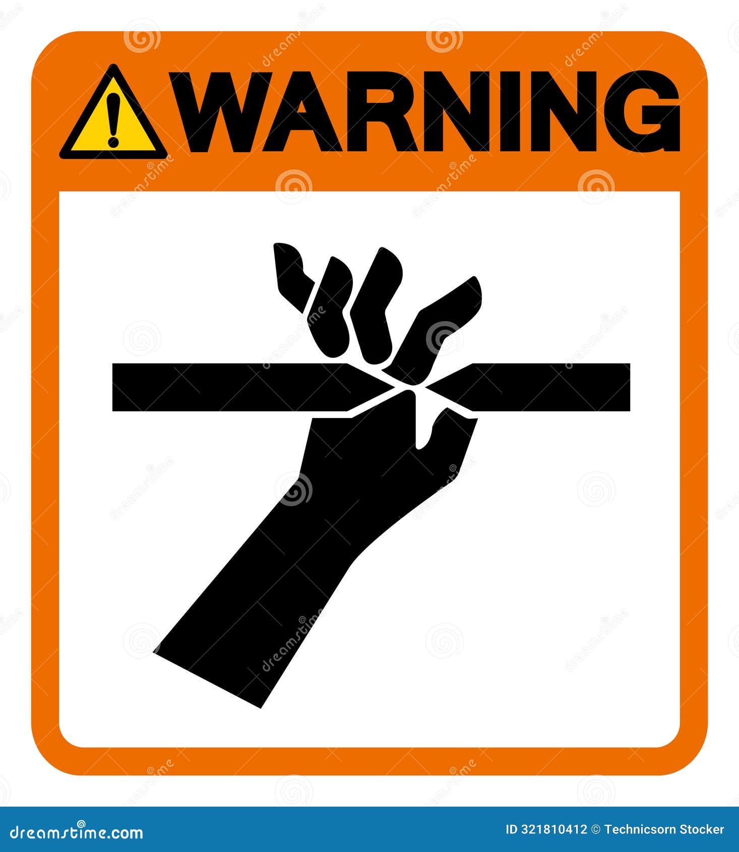 Warning Cutting Hazard Symbol Sign ,Vector Illustration, Isolate On ...