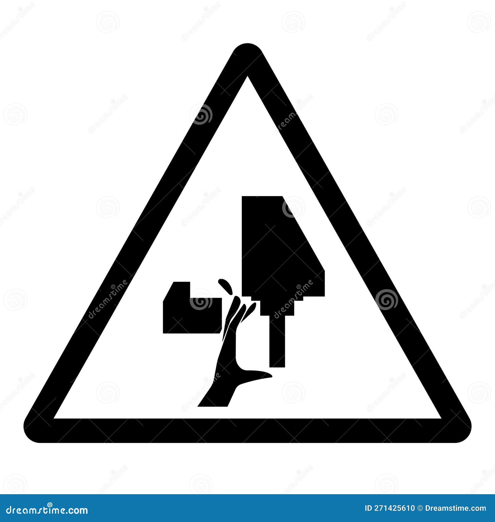 Warning Cutting Hand Hazard Symbol Sign ,Vector Illustration, Isolate ...