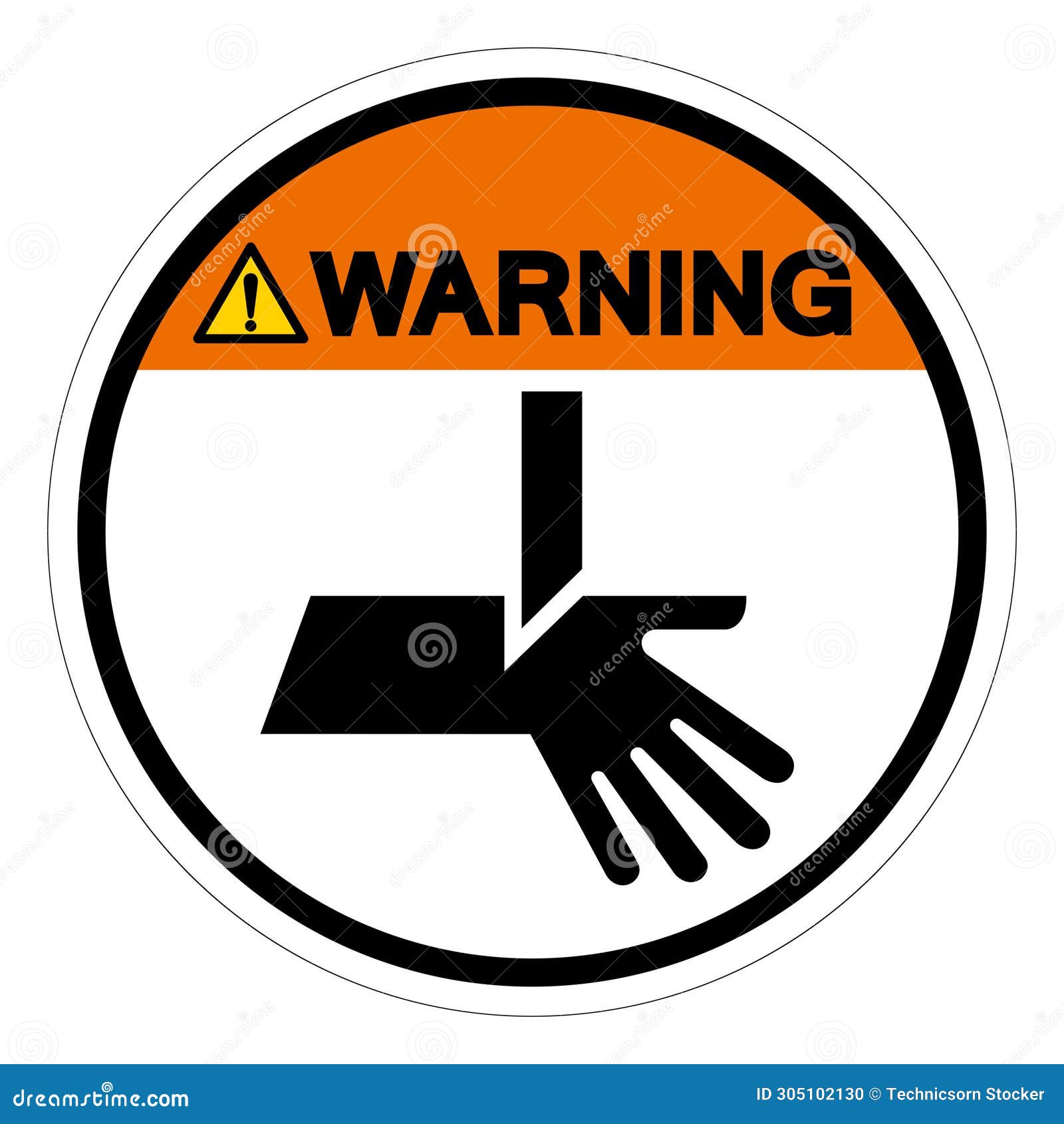 Warning Cutting Of Finger Hazard Symbol Sign ,Vector Illustration ...