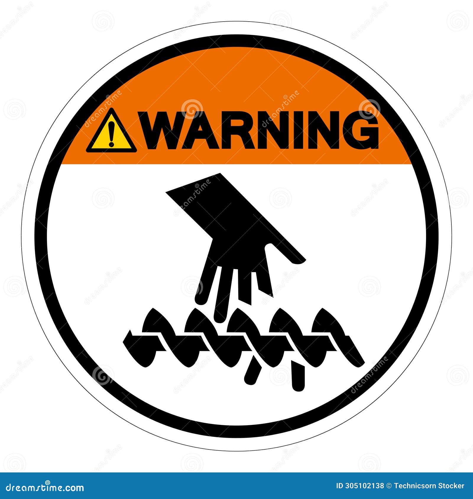 Warning Cutting Hand Hazard Symbol Sign, Vector Illustration, Isolate ...
