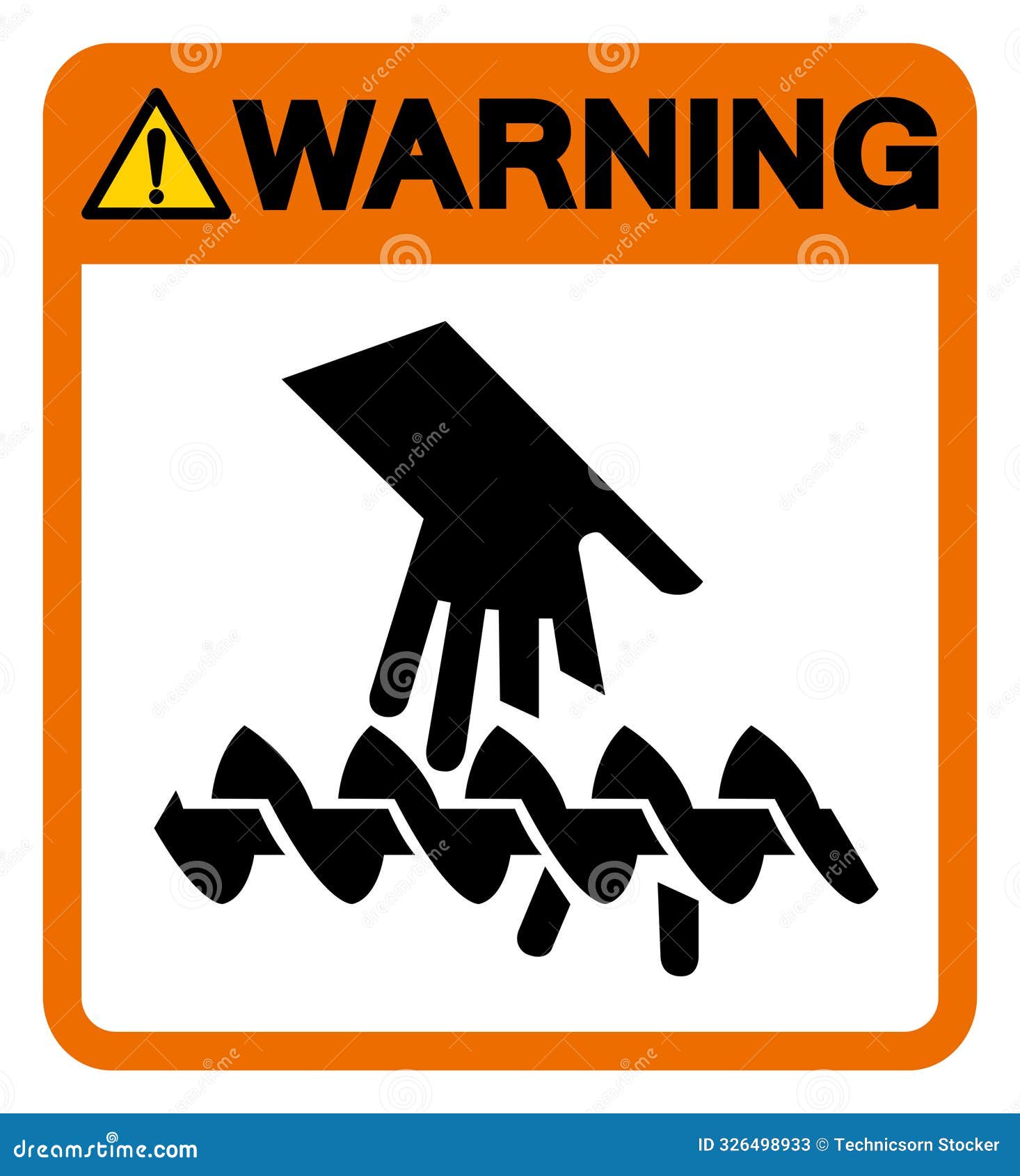 Warning Cutting Hand Hazard Symbol Sign, Vector Illustration, Isolate ...