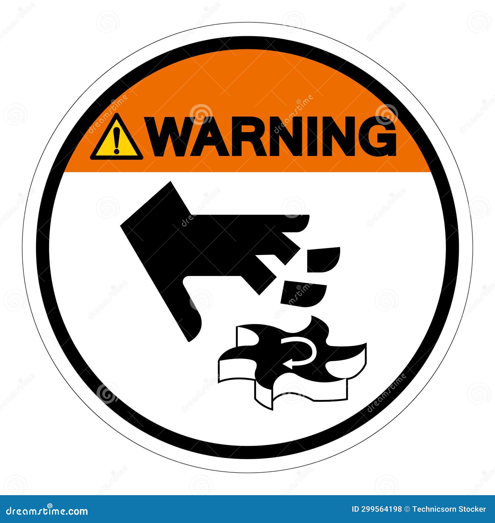 Warning Cutting Of Fingers Or Hand Engine Fan Symbol Sign, Vector ...