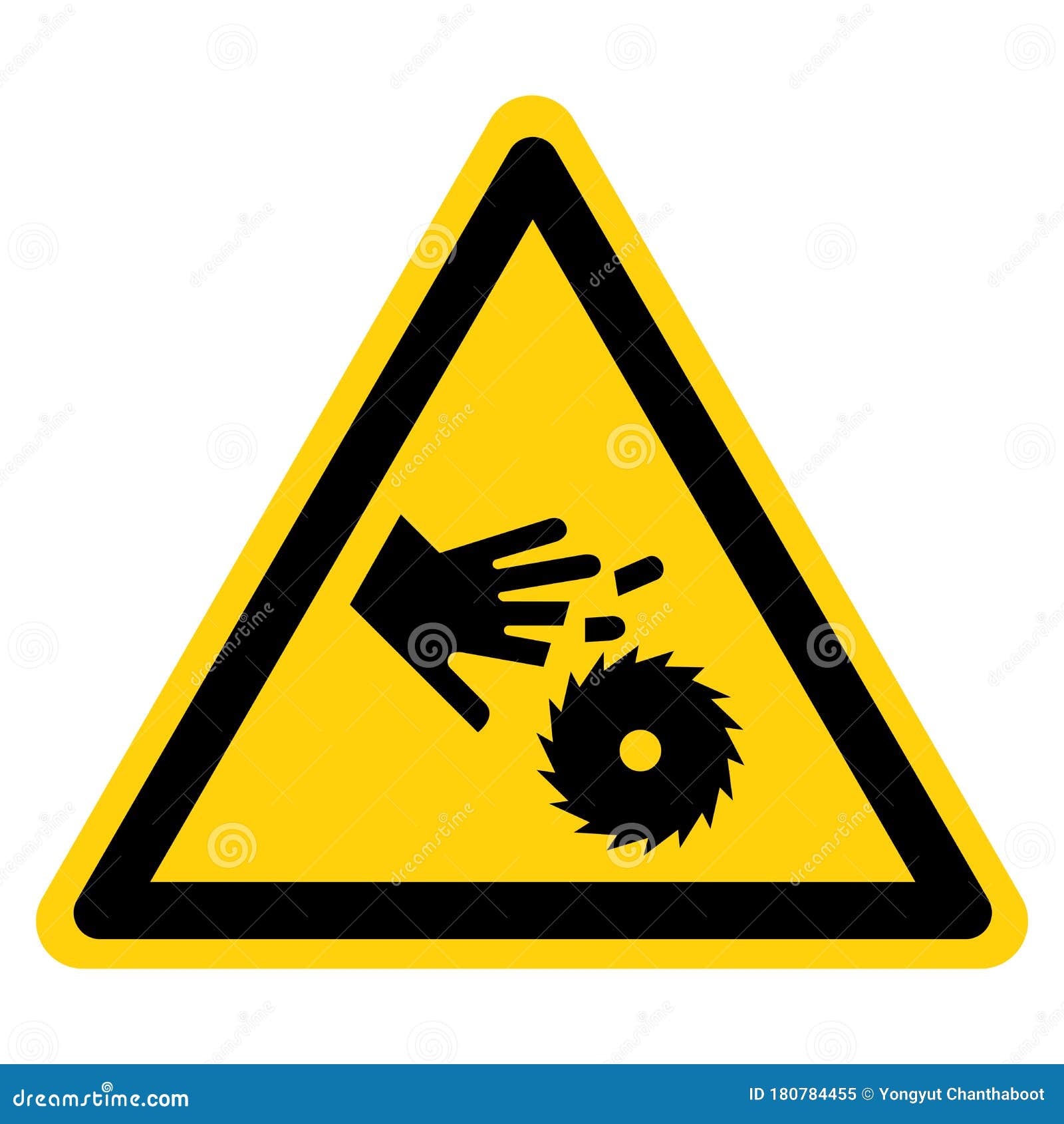 Warning Cutting Of Fingers Or Hand Engine Fan Symbol Sign, Vector ...